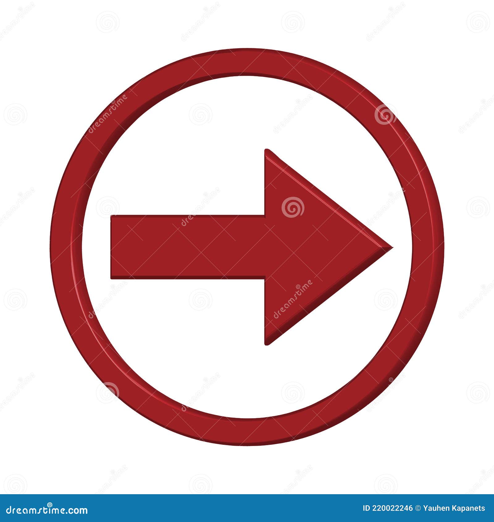 Red Arrow Icon in a Circle on a White Background Stock Vector ...