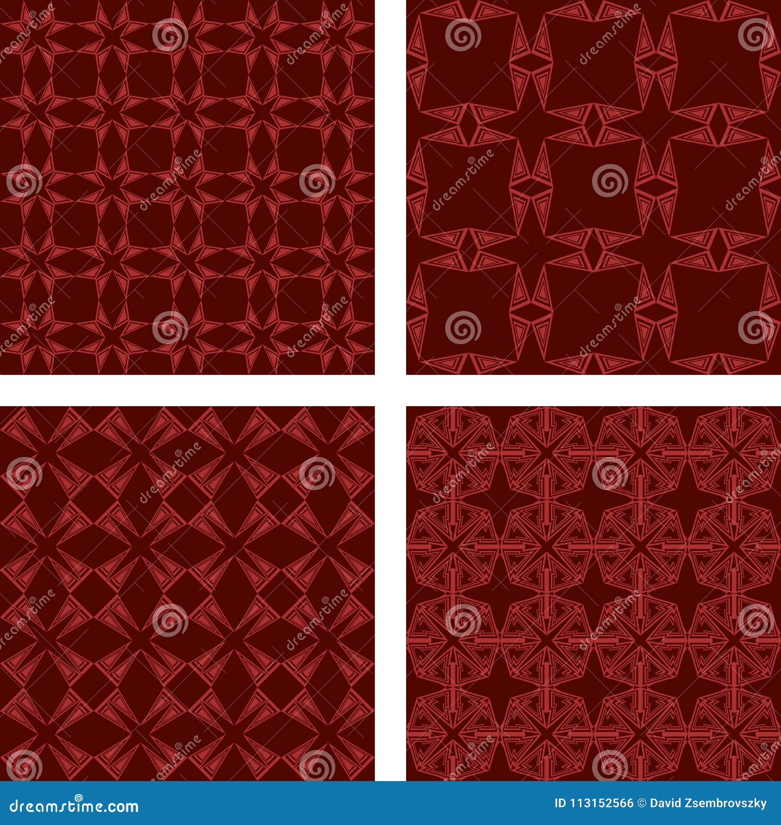 Maroon Seamless Triangle Pattern Wallpaper Set Stock Vector ...