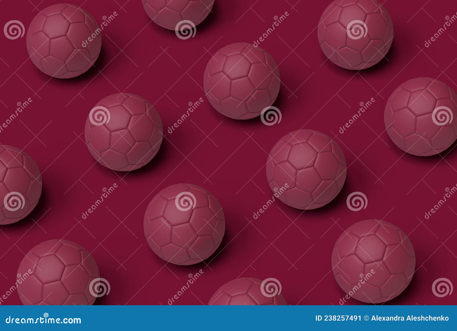 Maroon Soccer Balls Pattern Background Stock Illustration ...
