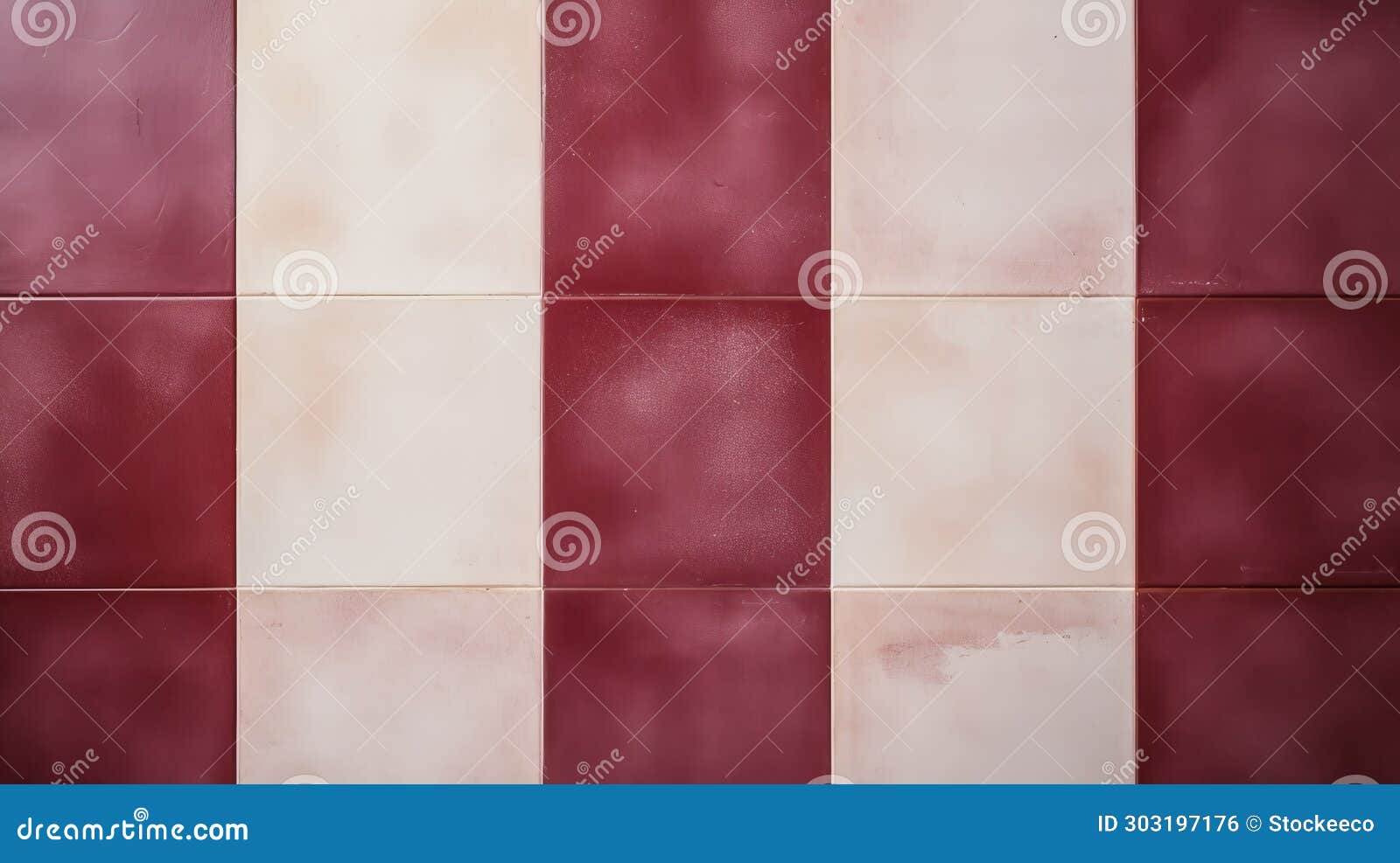 Maroon Tile Wall with Checked Texture: Traditional Technique and ...