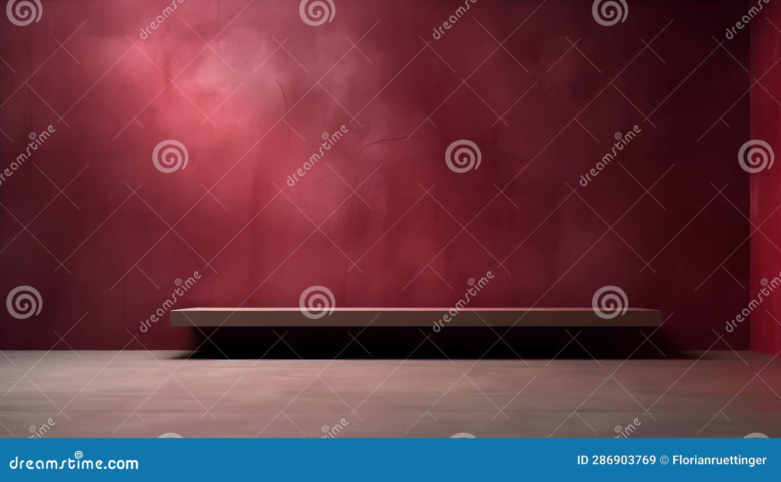 Maroon Wall with Beautiful Lighting. Elegant Minimalist Background for ...