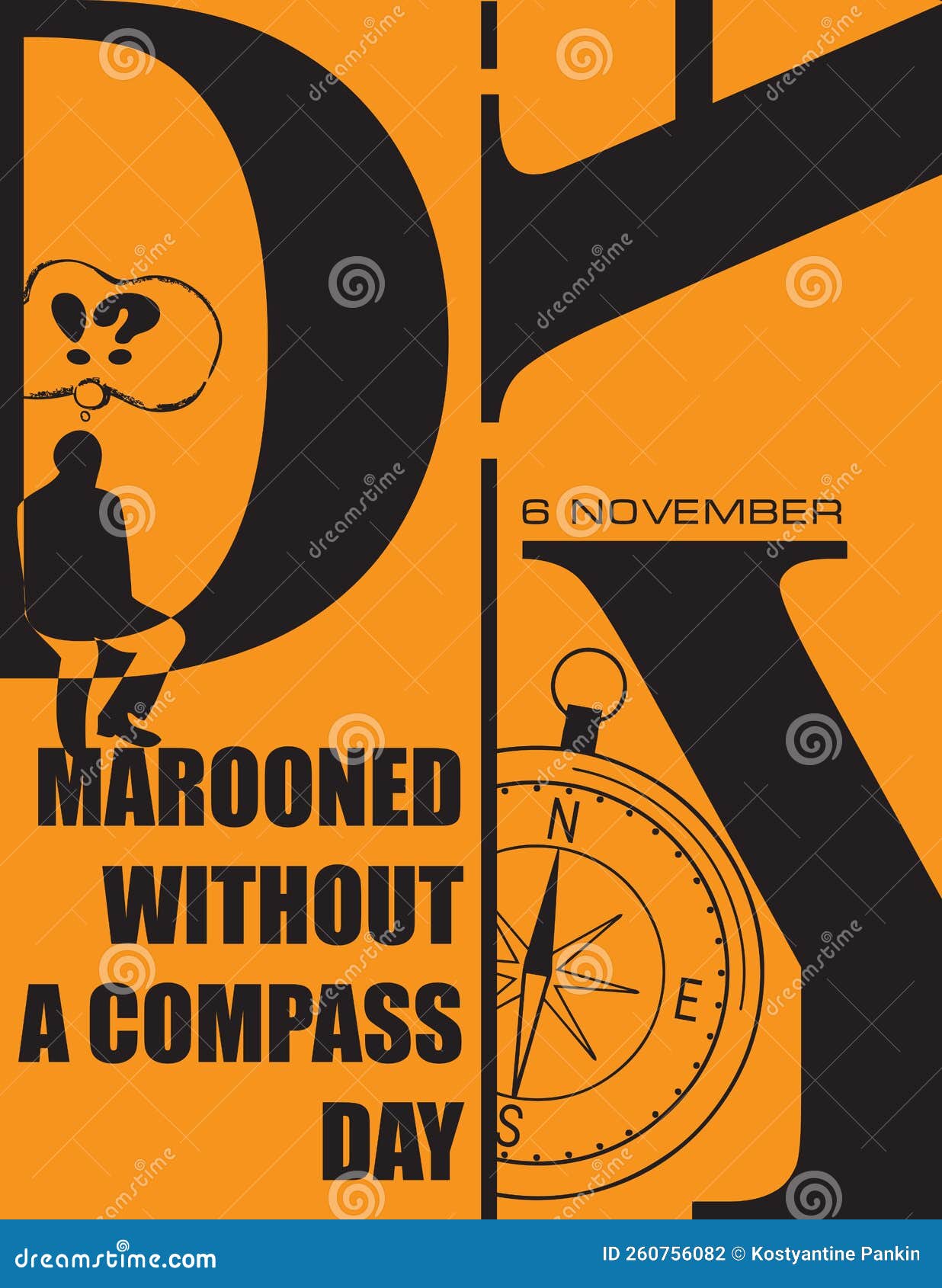 06 November, Marooned Without A Compass Day, Neon Text Effect On Bricks ...