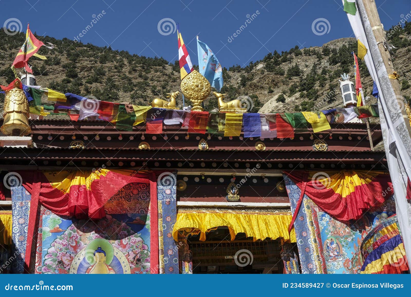 The Monastery In Marpha Village On The Annapurna Circuit Trek, N ...