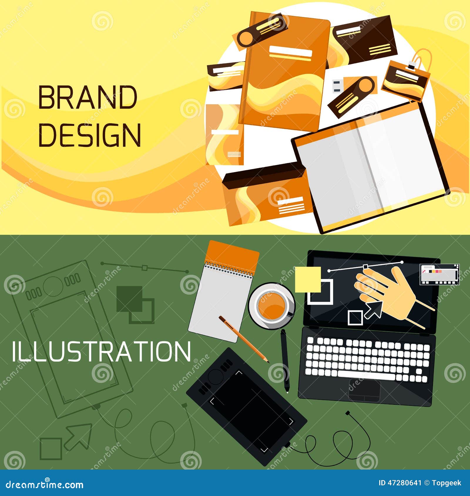 Marque et web design illustration de vecteur. Illustration du stylo ...