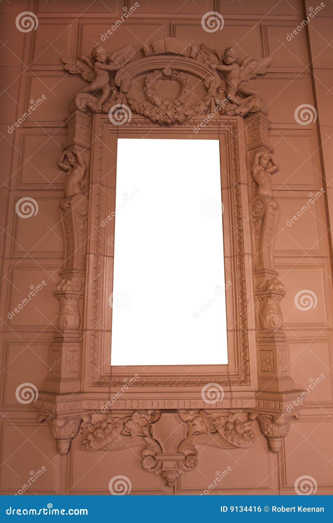 Marque Frame stock photo. Image of angels, isolated, baroque - 9134416