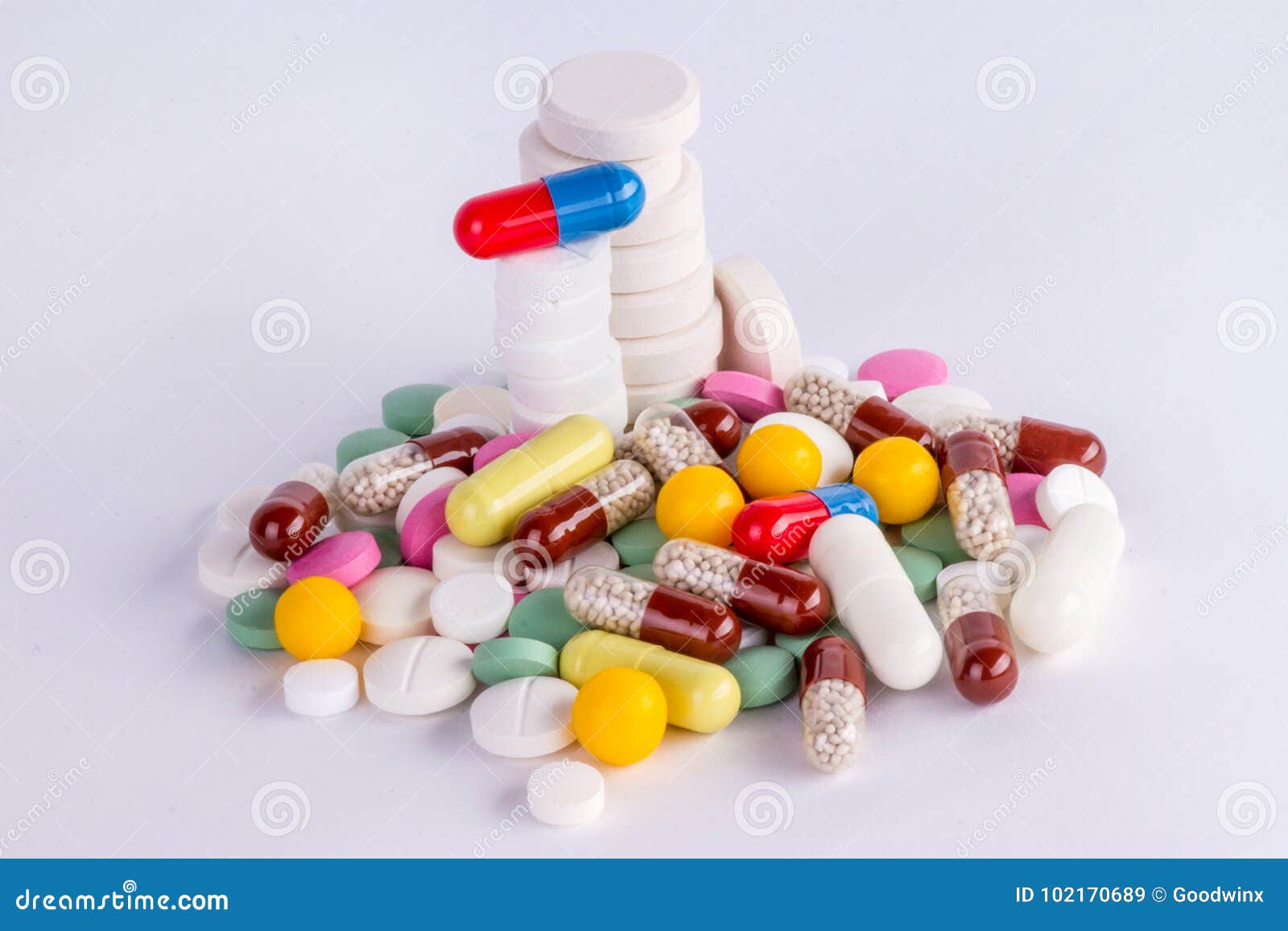 Marque Sur Tablette La Pilule De Différents Types Et De Différentes ...