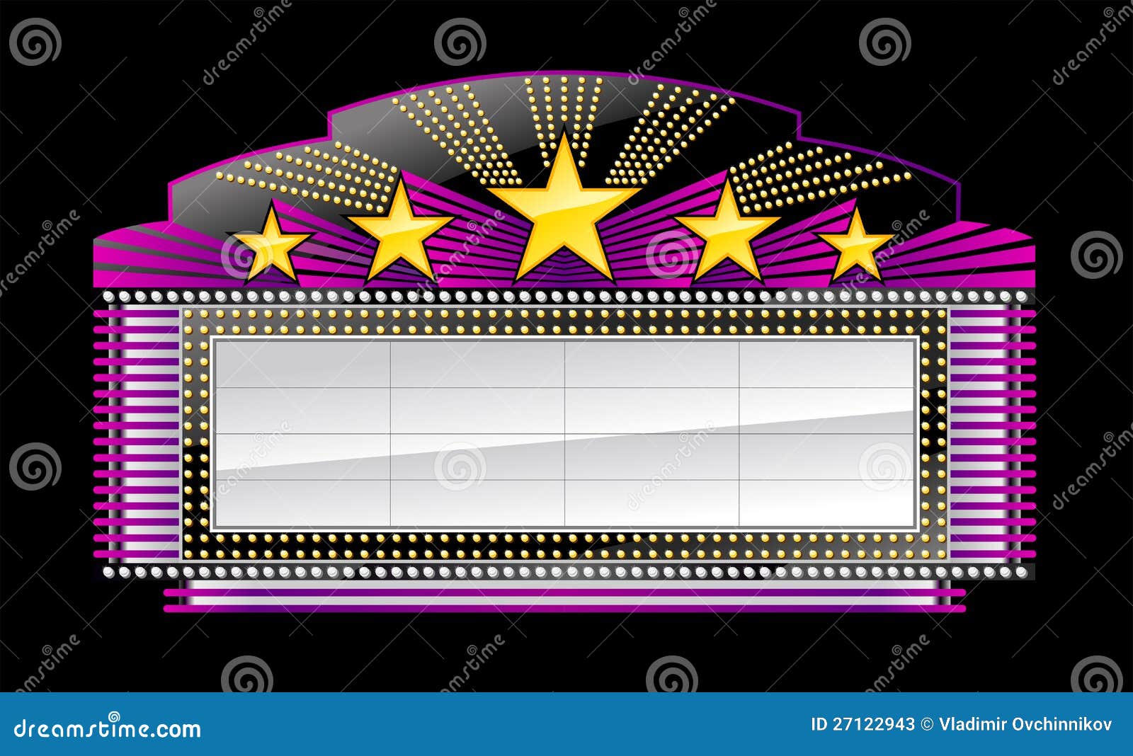 Marquee banner black stock vector. Illustration of entertainment - 27122943