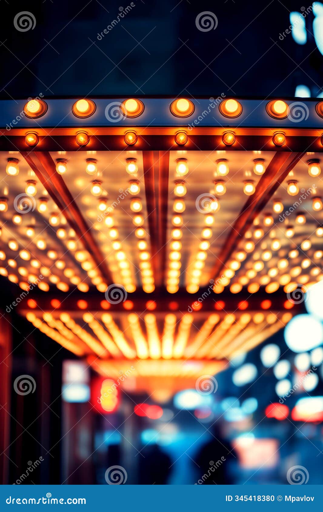 Marquee cinema billboard stock photo. Image of signboard - 345418380