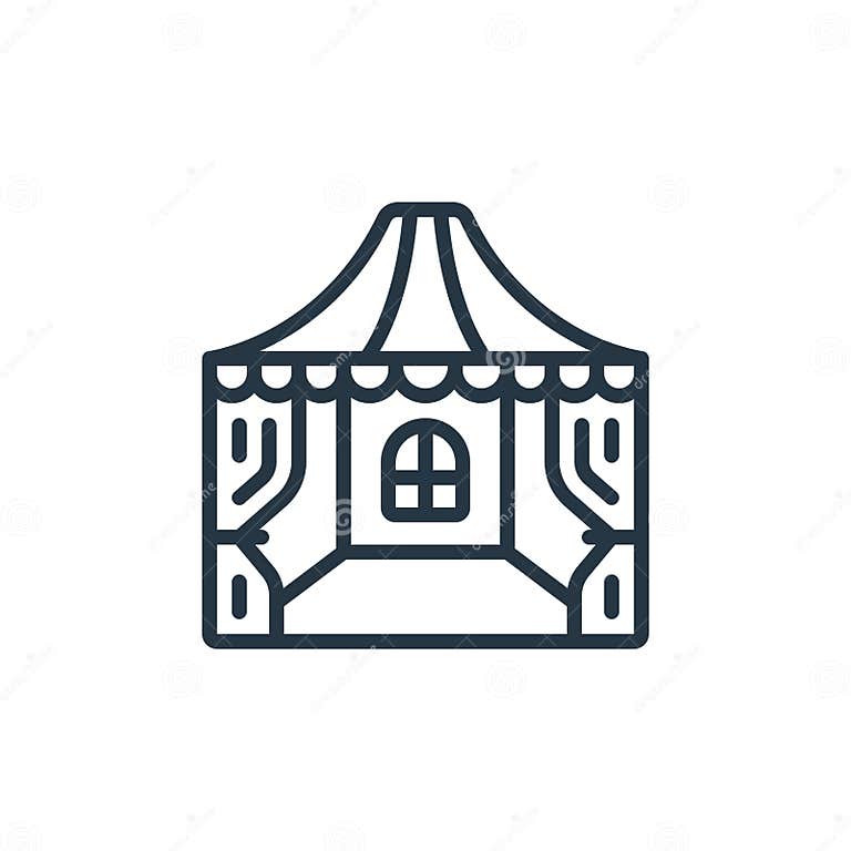 Marquee Icon Vector from Event Management Concept. Thin Line ...