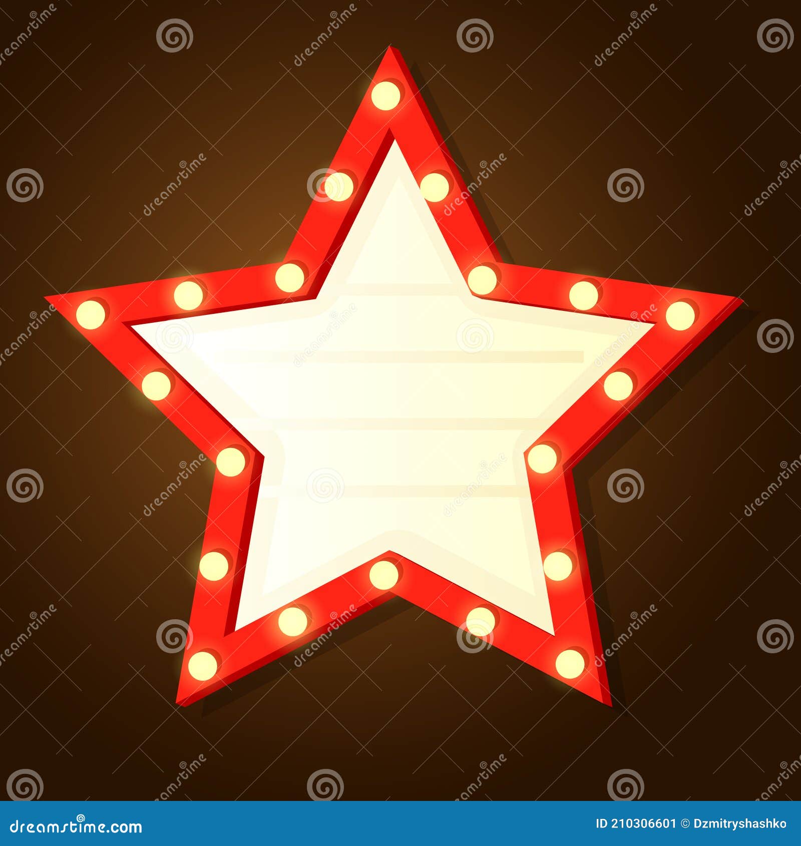 Marquee Light Star Illustration. Stock Vector - Illustration of vegas ...