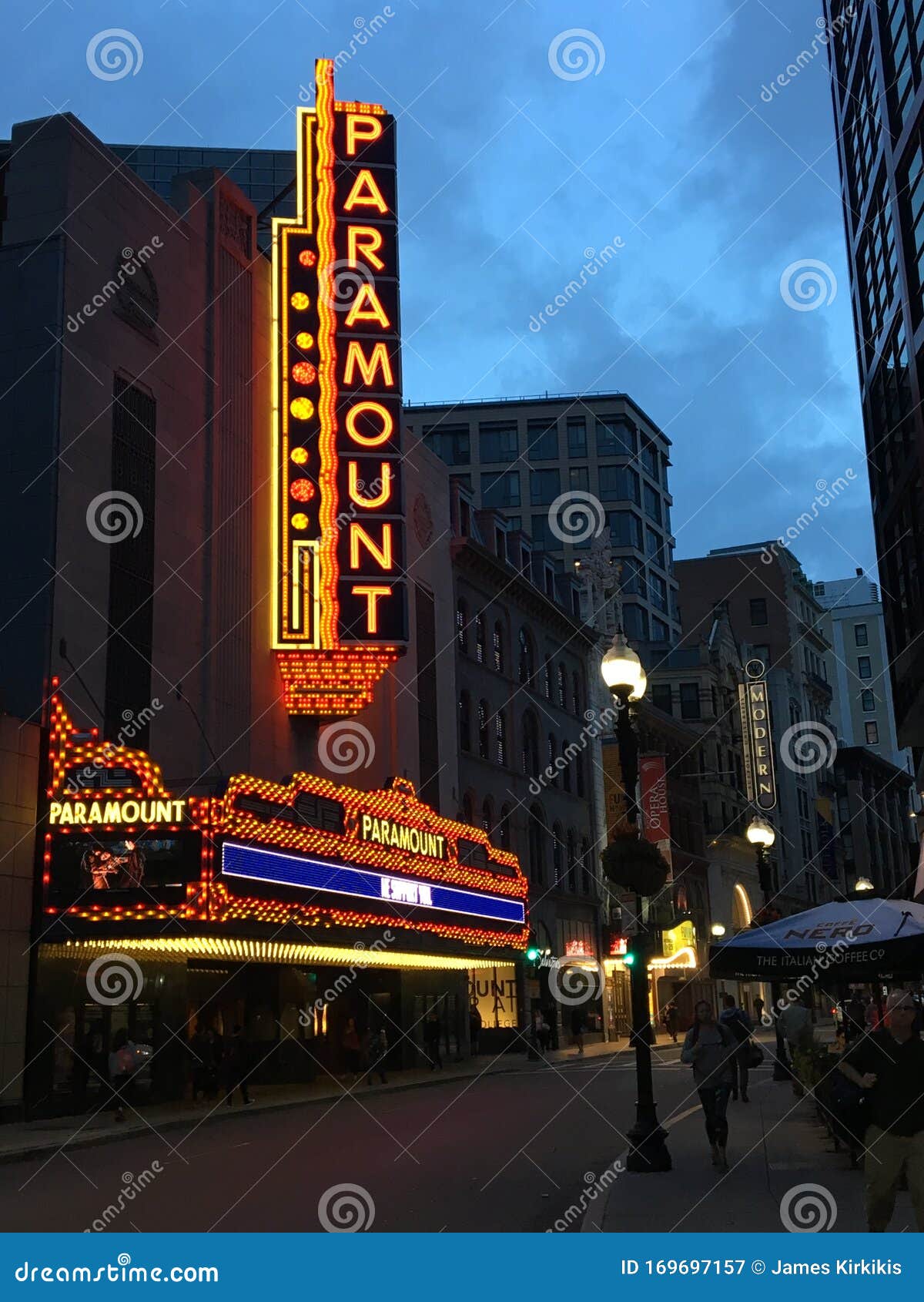 The Marquee of the Paramount Theater, Boston Editorial Photography ...