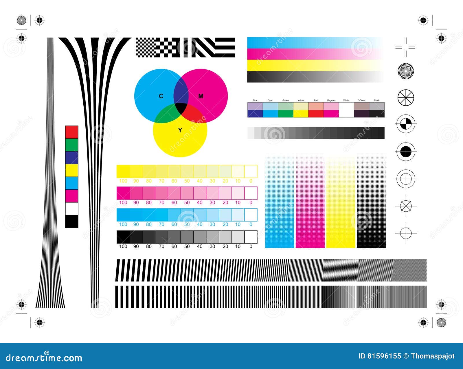 Marques D'impression De Calibrage Illustration de Vecteur ...