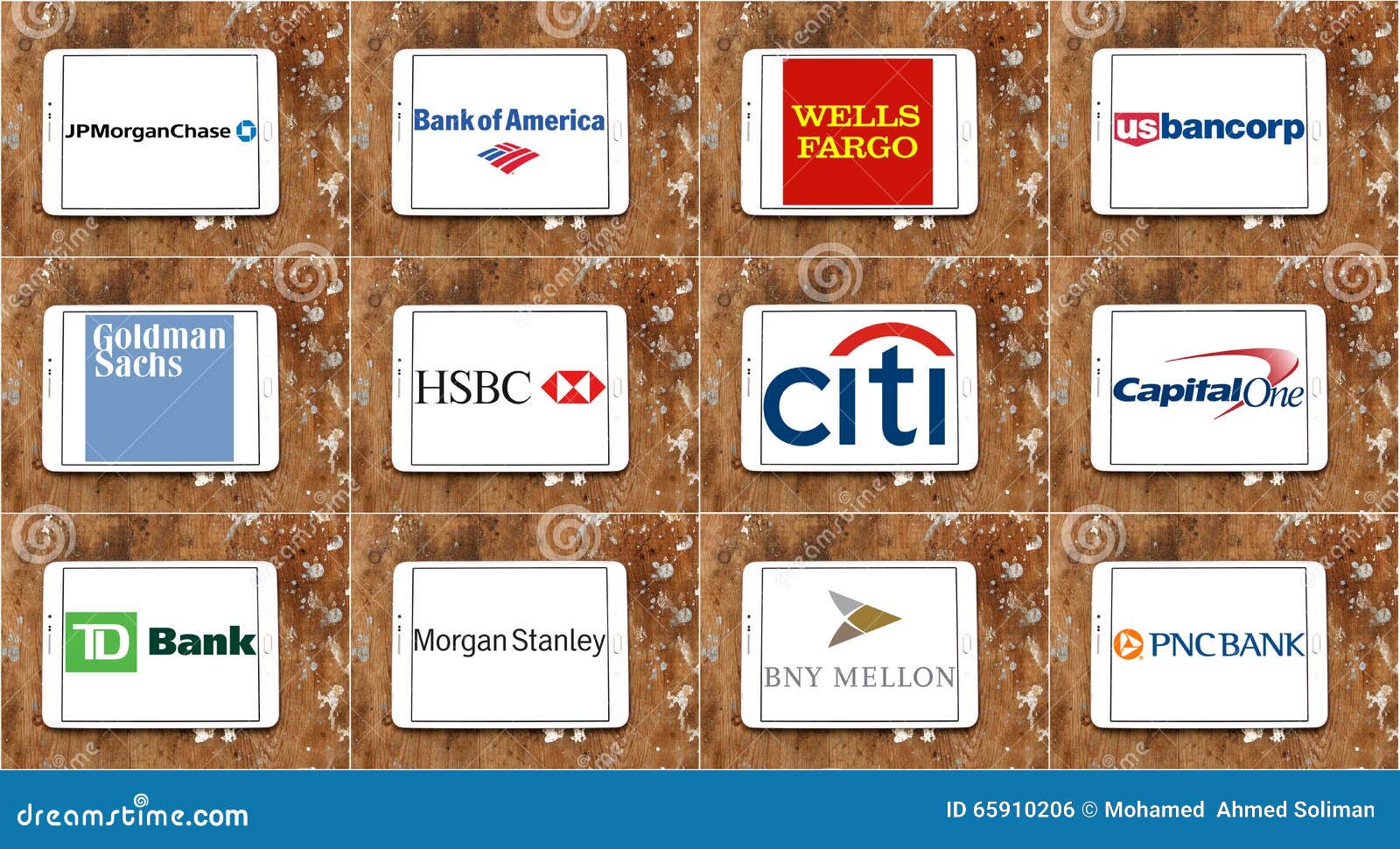 Marques Et Logos De Banques Des Etats-Unis Photo éditorial - Image du ...