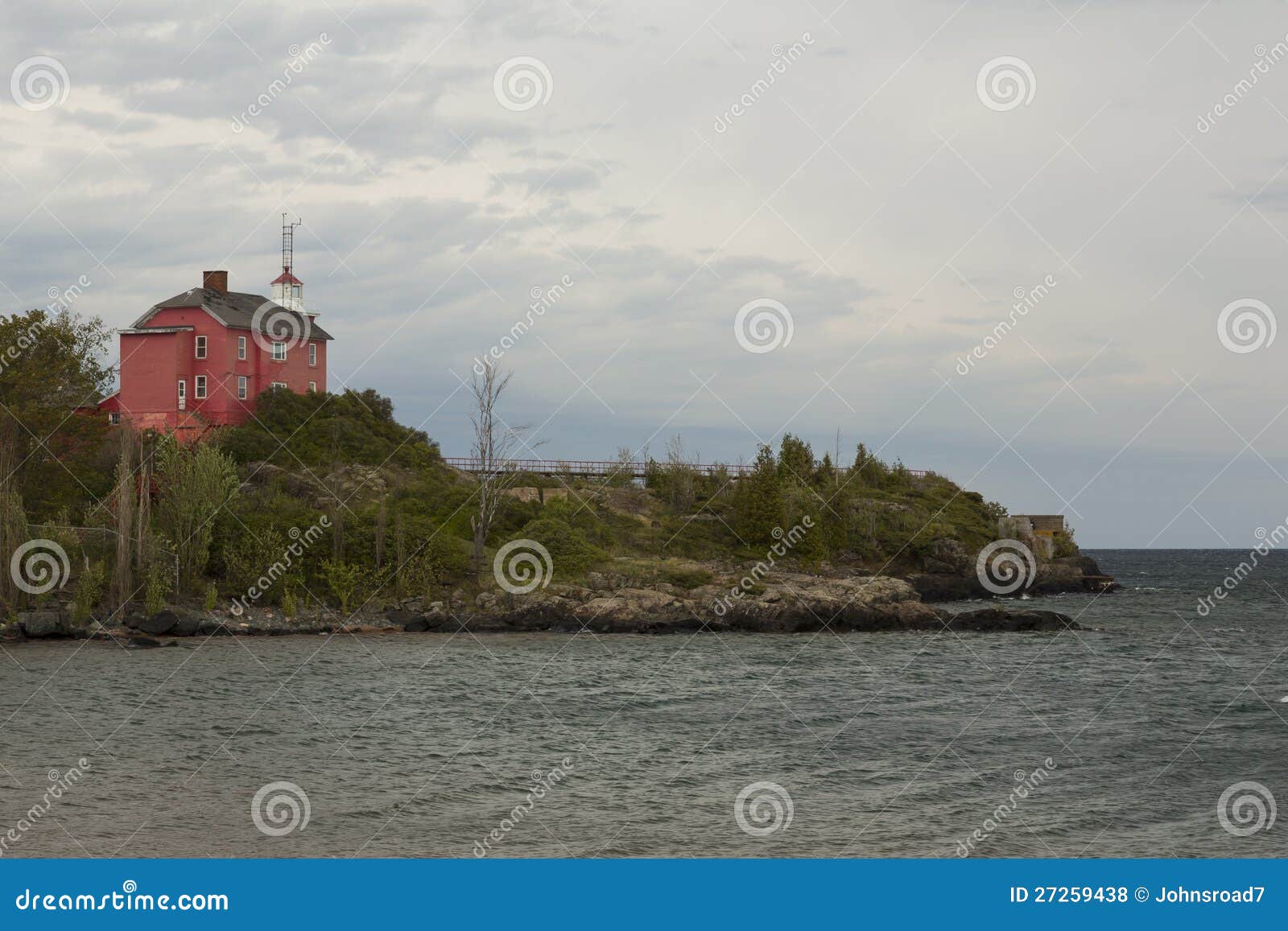 Marquette Harbor Lighthouse Stock Photo - Image of marker, navigation ...