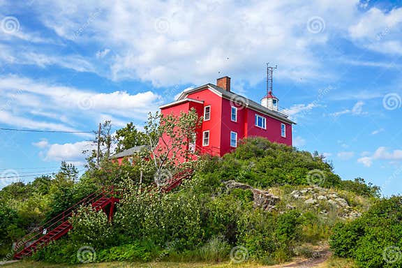 Marquette Harbor Lighthouse Stock Image - Image of northern ... Marquette Harbor Lighthouse Stock Image - Image of northern ...