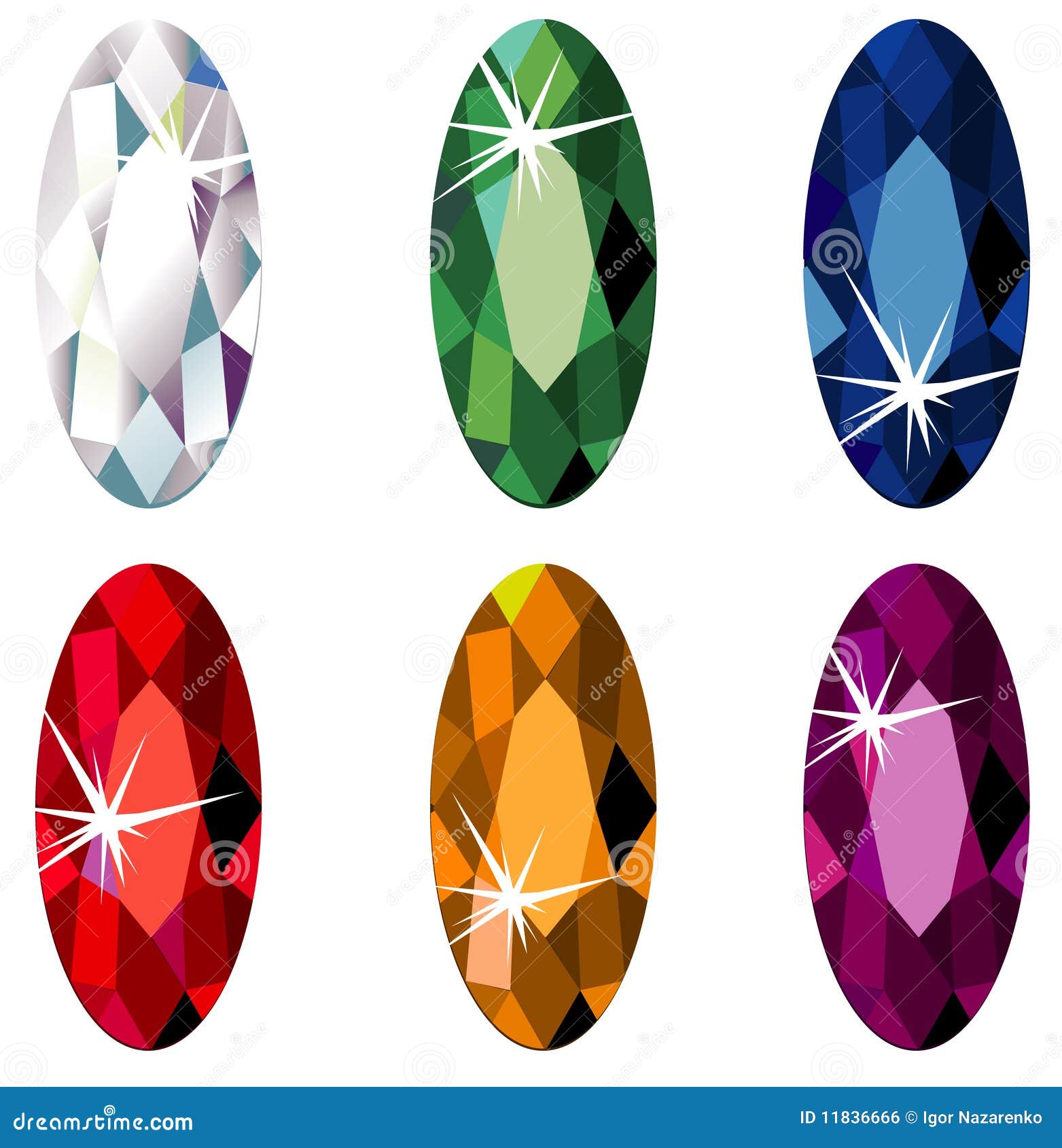 Marquise Cut Precious Gemstone Anatomy, Parts And Their Names. Outline ...