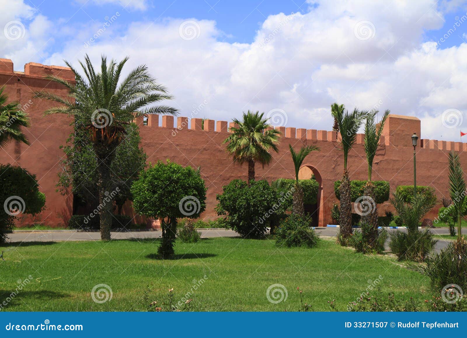 Marrakech Old City Walls stock image. Image of fortified - 33271507