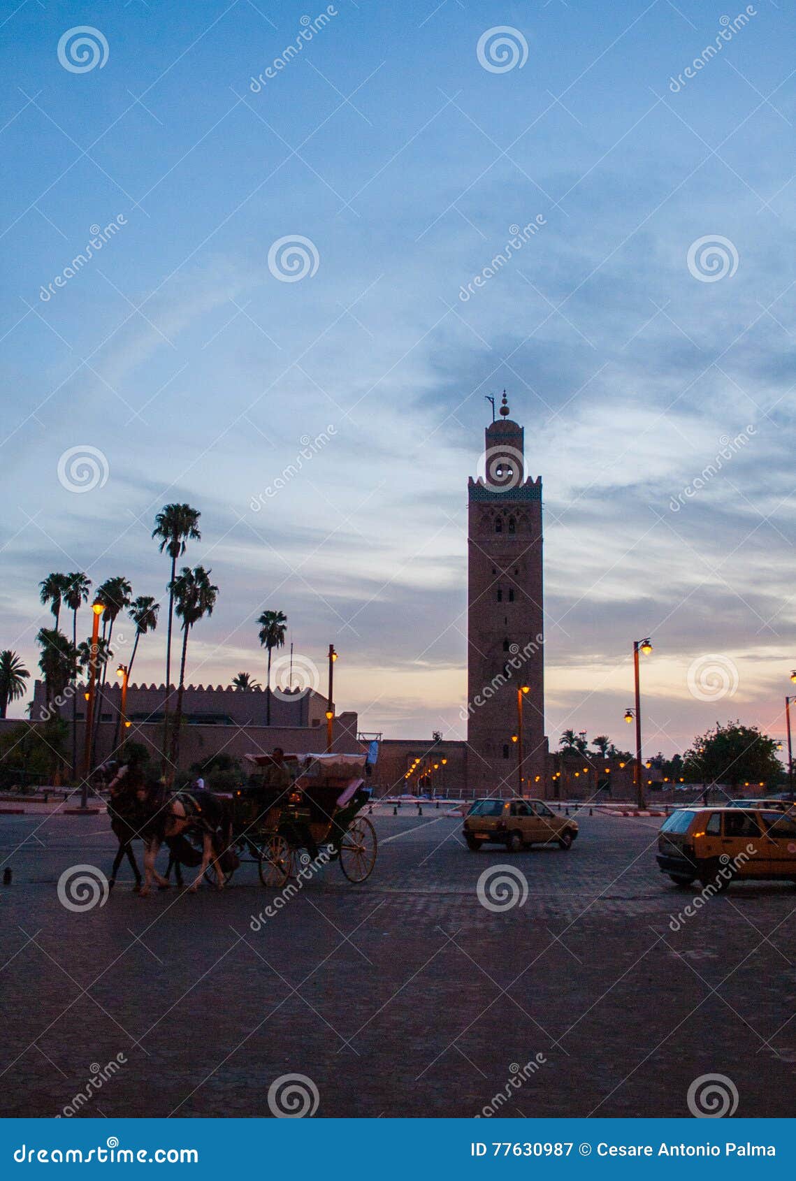 Marrakech at sunset editorial photography. Image of style - 77630987