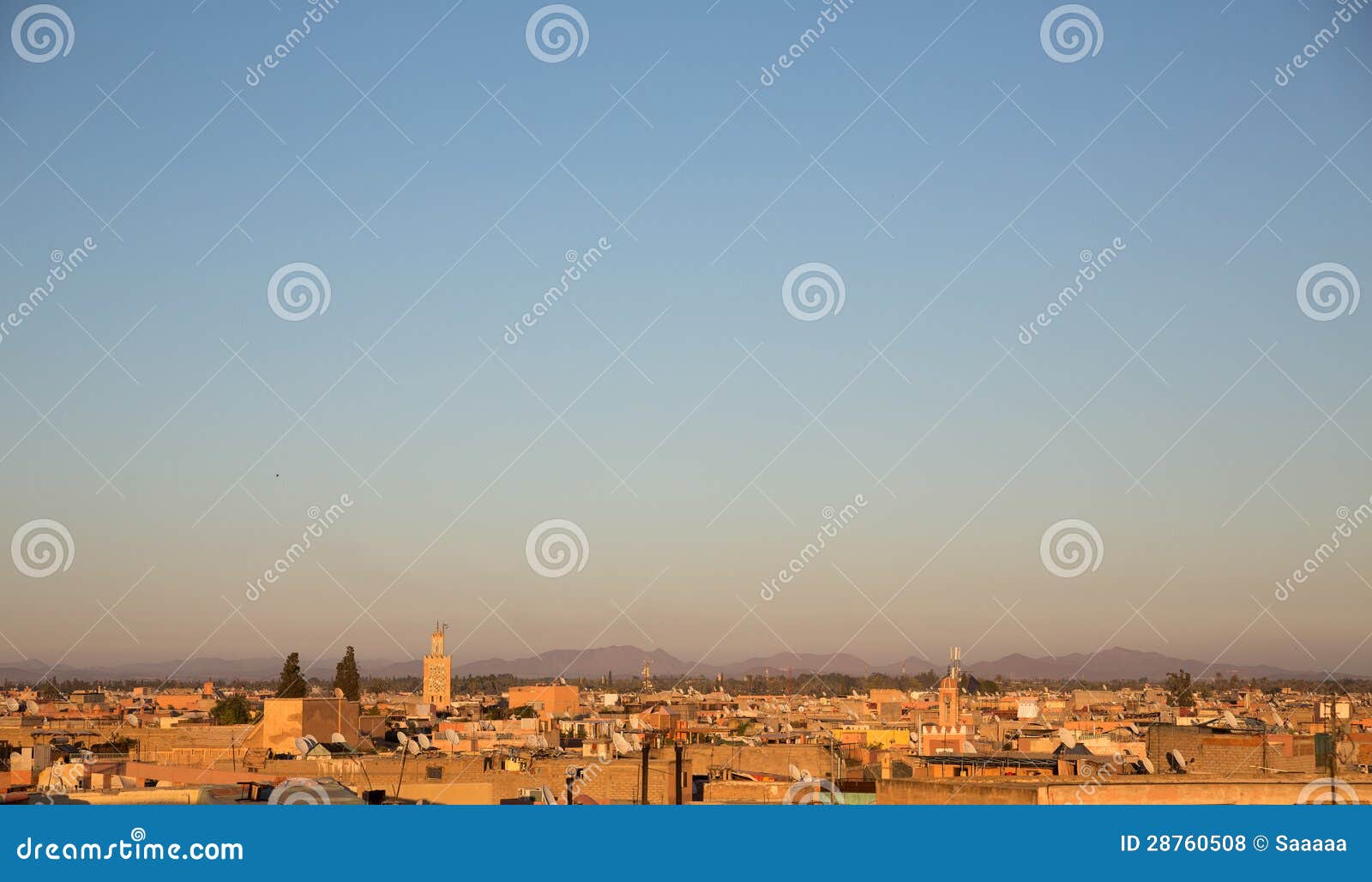 Marrakesh stock photo. Image of travel, panoramic, skyline - 28760508