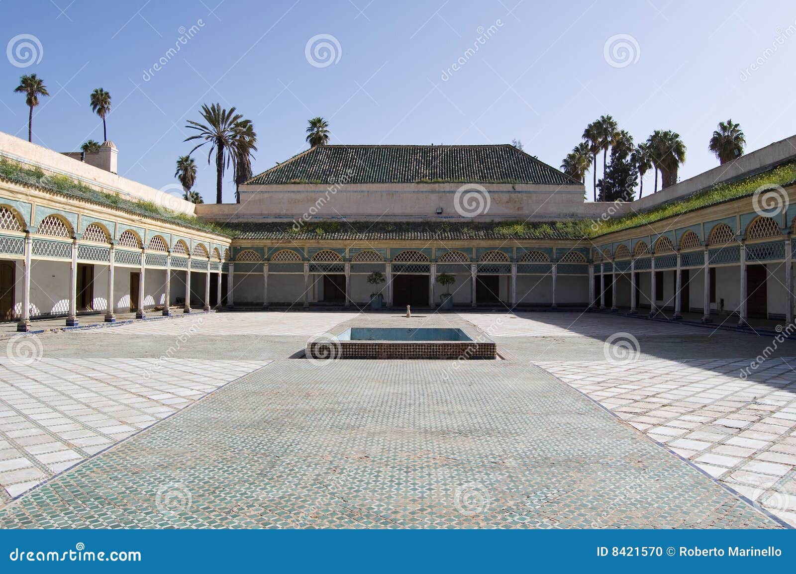 Marrakesh Bahia Palace Patio Stock Photo - Image of marrakesh, city ...