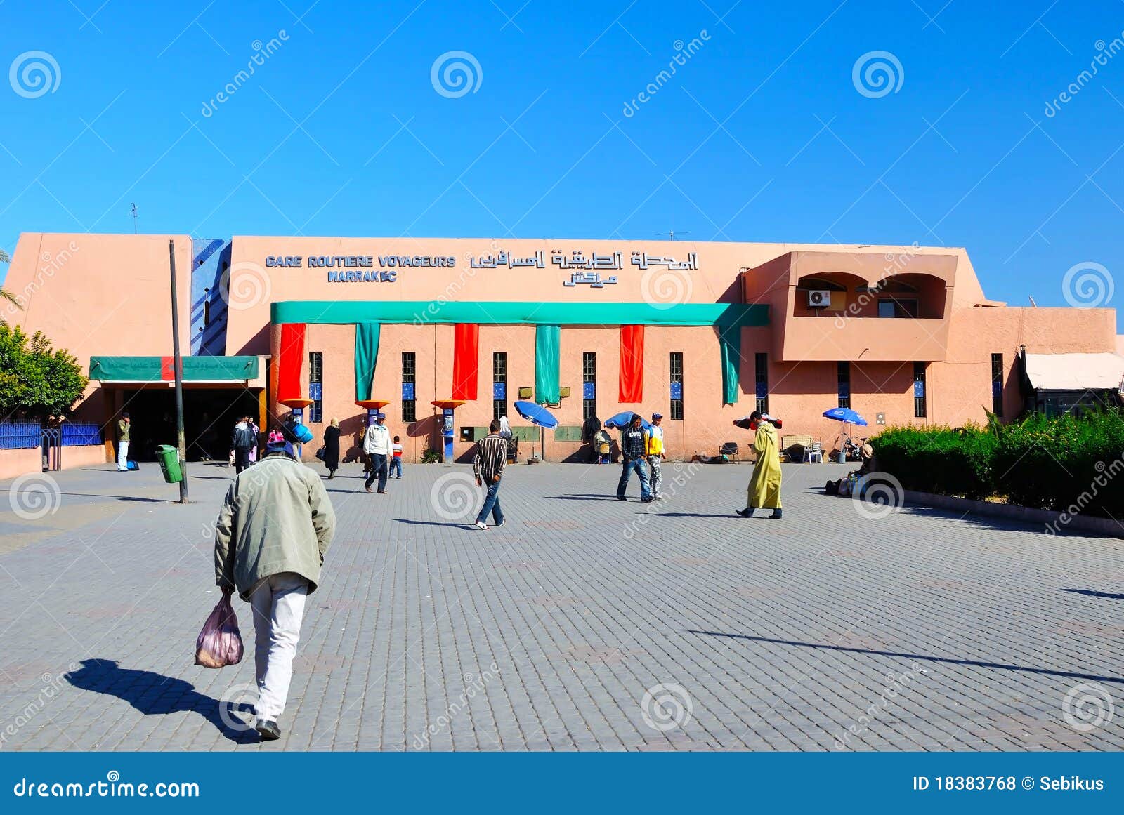 Marrakesh Main bus station editorial stock photo. Image of arab - 18383768