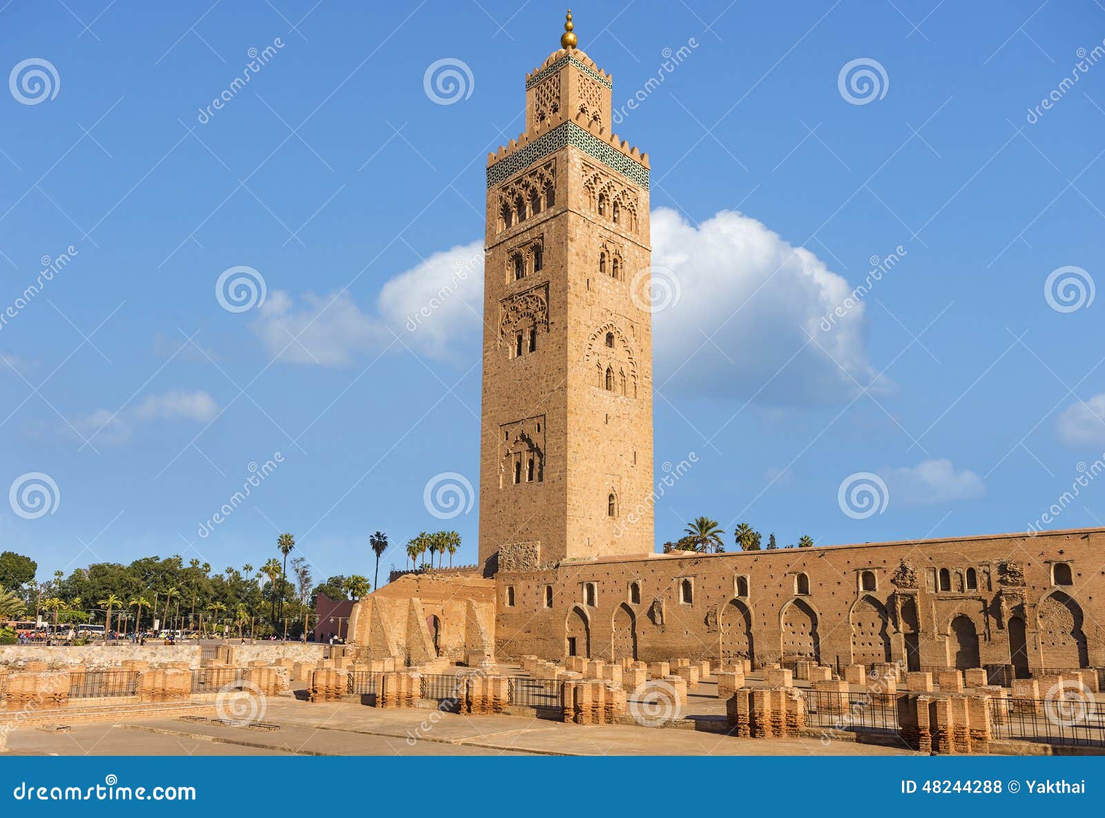 Marrakesh Marocco, Moschea Di Koutoubia Fotografia Stock - Immagine di ...