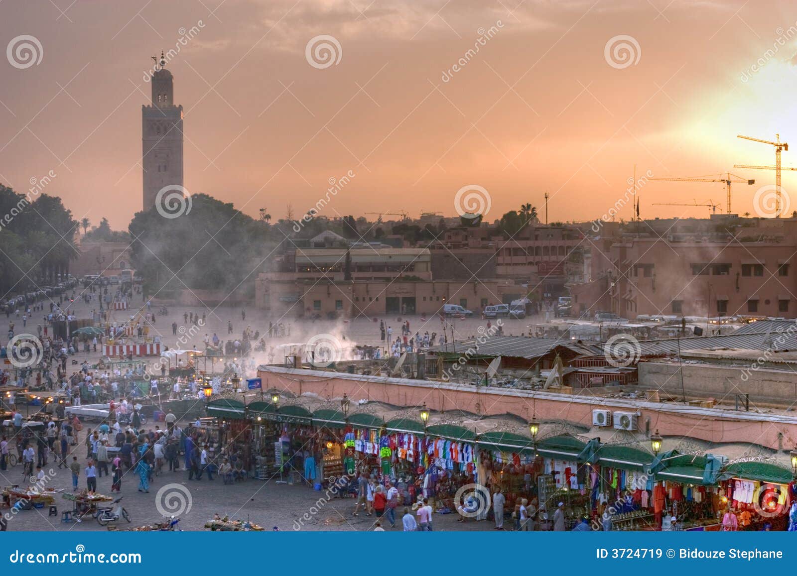 Marrakesh sunset editorial stock image. Image of africa - 3724719