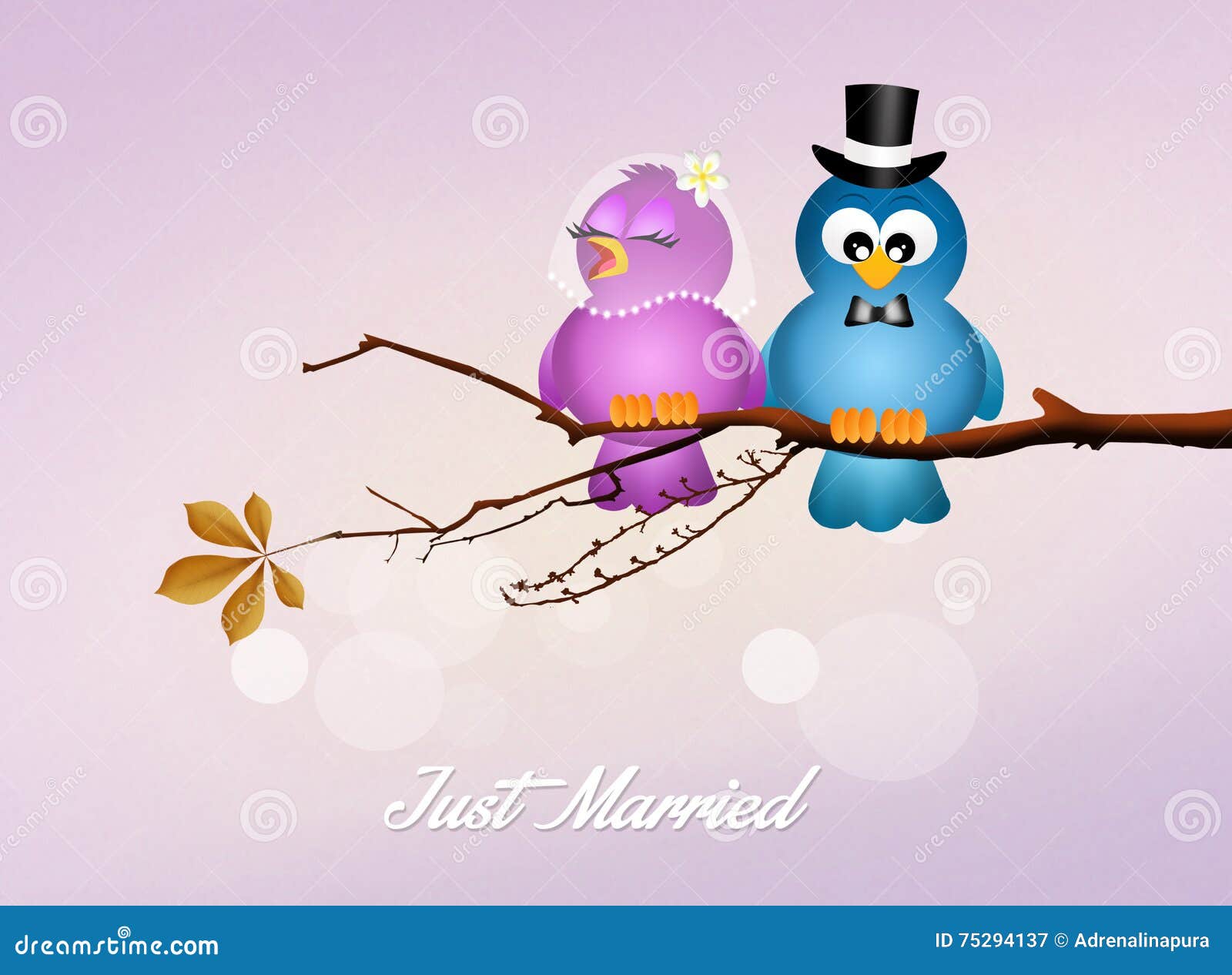Marriage of birds stock illustration. Illustration of augury - 75294137