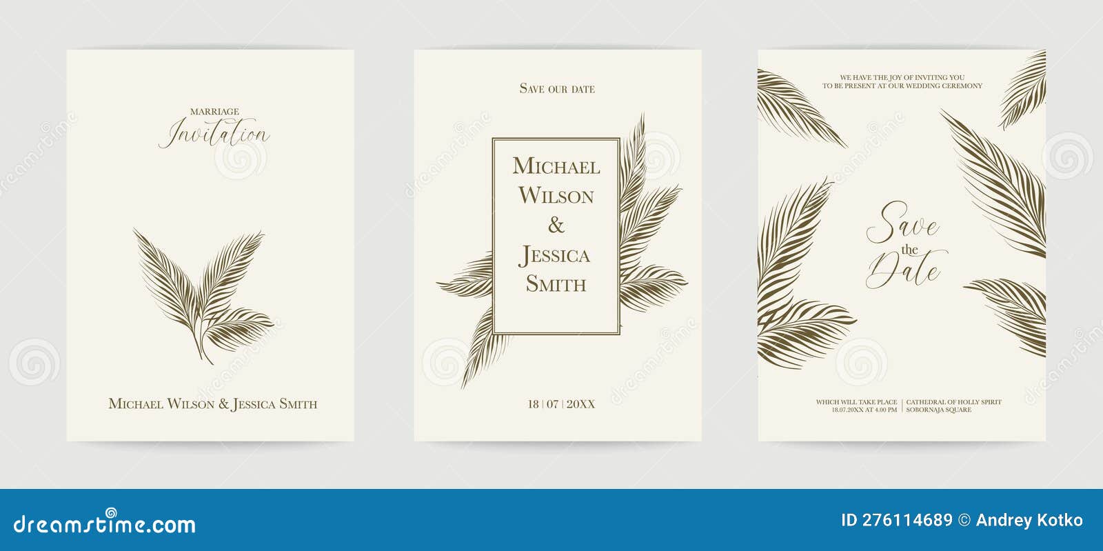 Marriage Design Template with Custom Names in Frame with Bamboo Tree ...