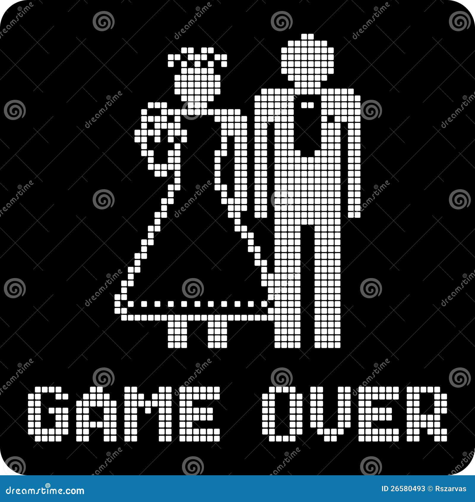 Marriage game over sign stock vector. Illustration of digital - 26580493
