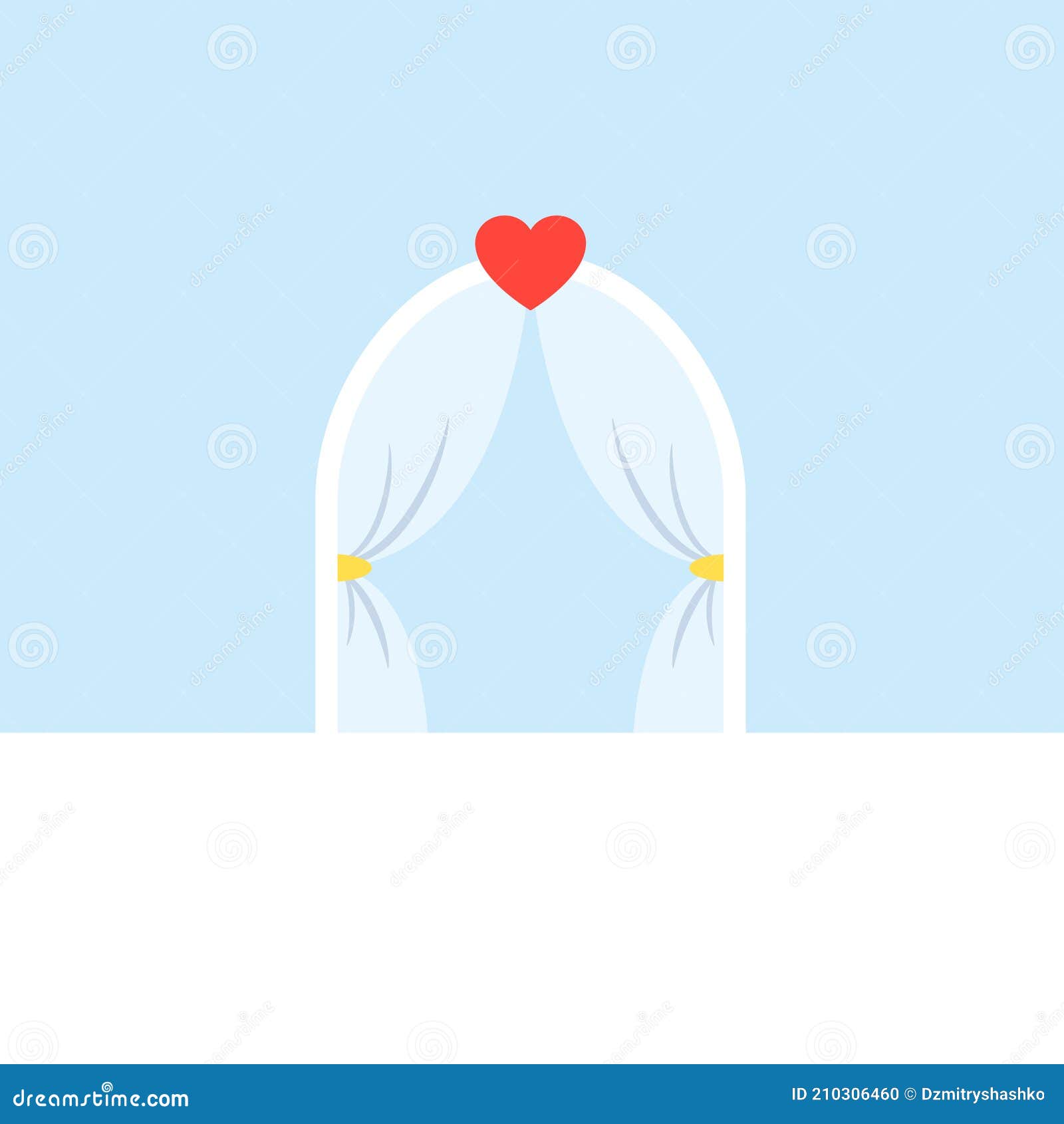 Marriage Gate Illustration. Clipart Stock Vector - Illustration of ...