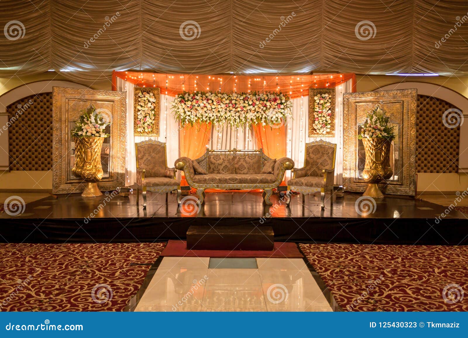 A marriage hall stock image. Image of table, banquet - 125430323
