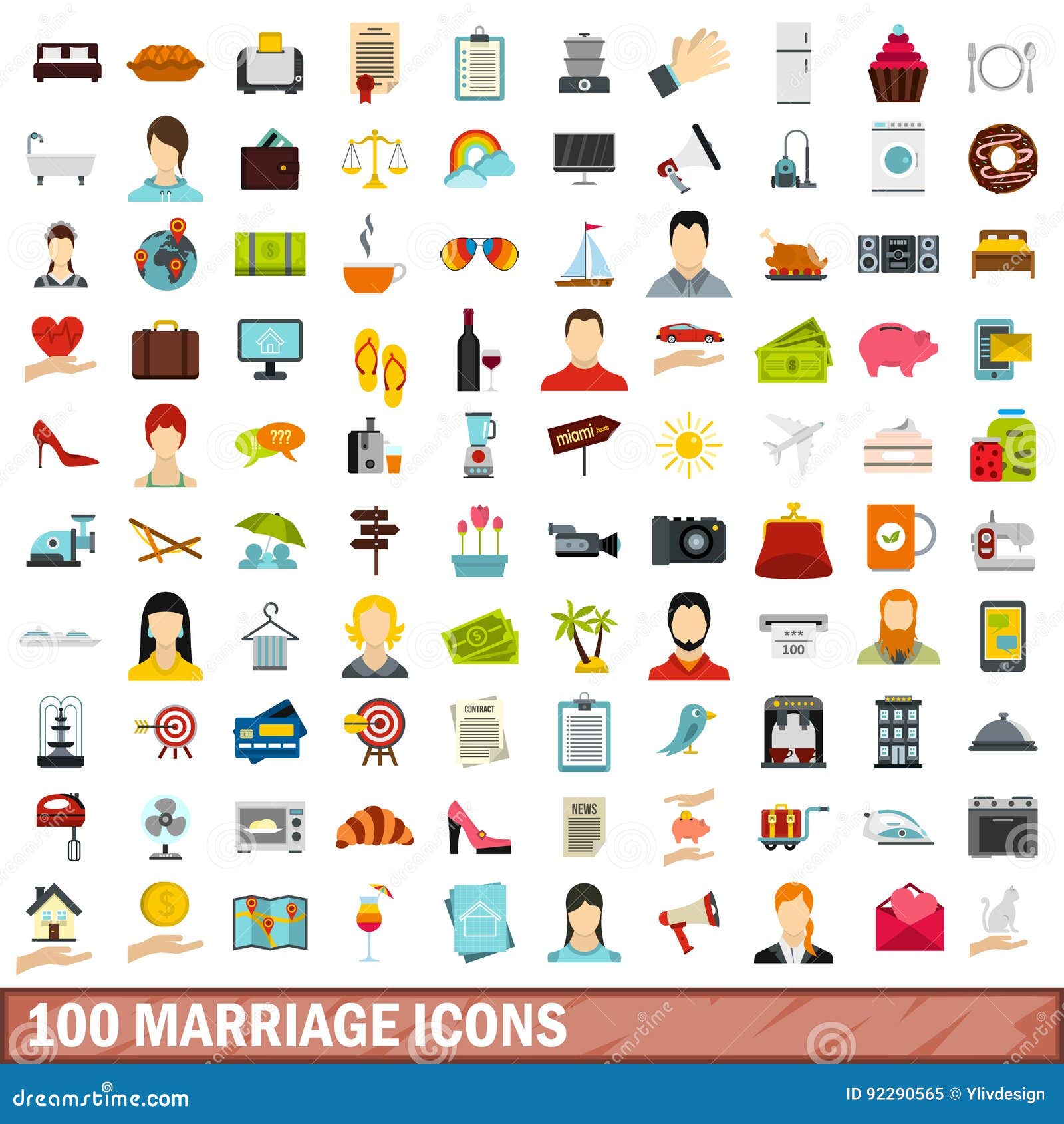 Marriage Icons Vector Illustration | CartoonDealer.com #22552030
