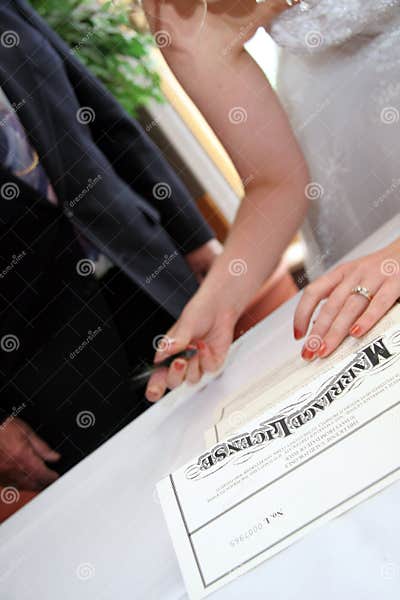 Marriage License stock photo. Image of bridal, signature - 735686