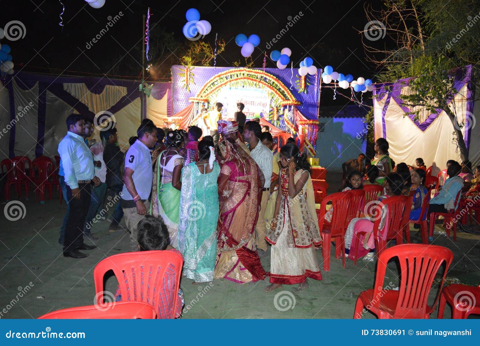 Marriage party in india editorial photo. Image of relagion - 73830691
