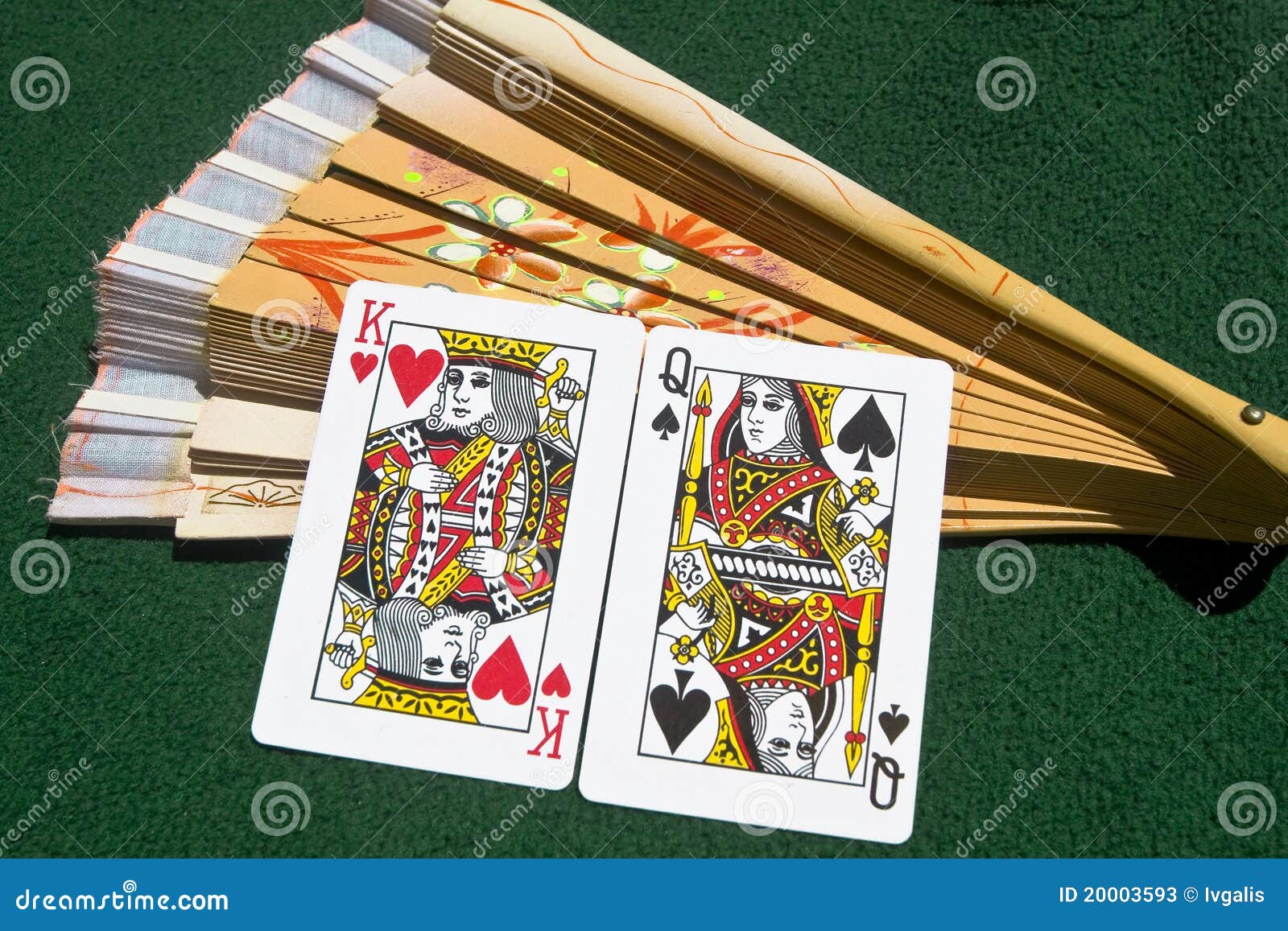 Marriage of Playing Cards and a Fan Stock Image - Image of hazard, dive ...