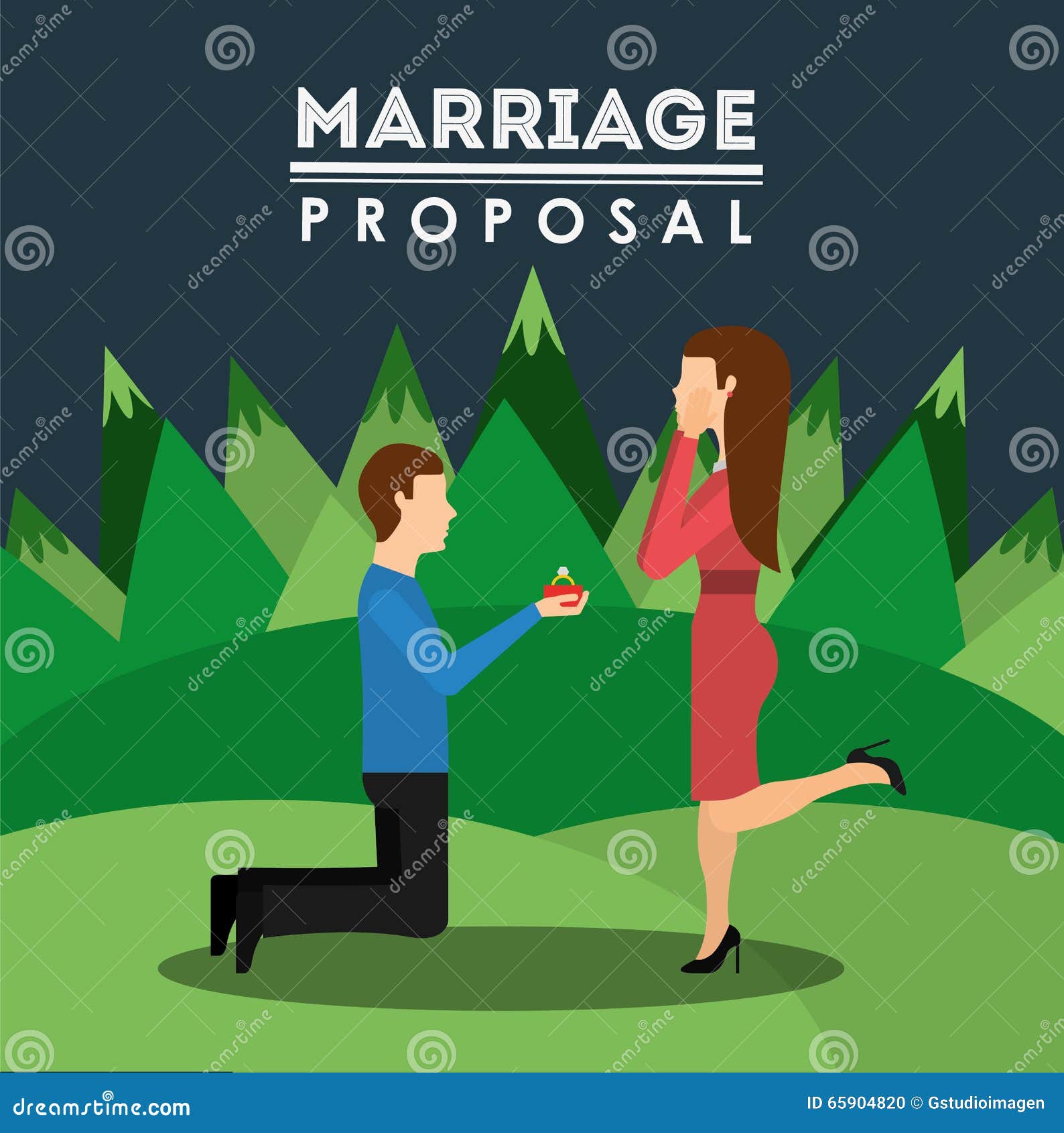 Marriage proposal design stock illustration. Illustration of proposed ...