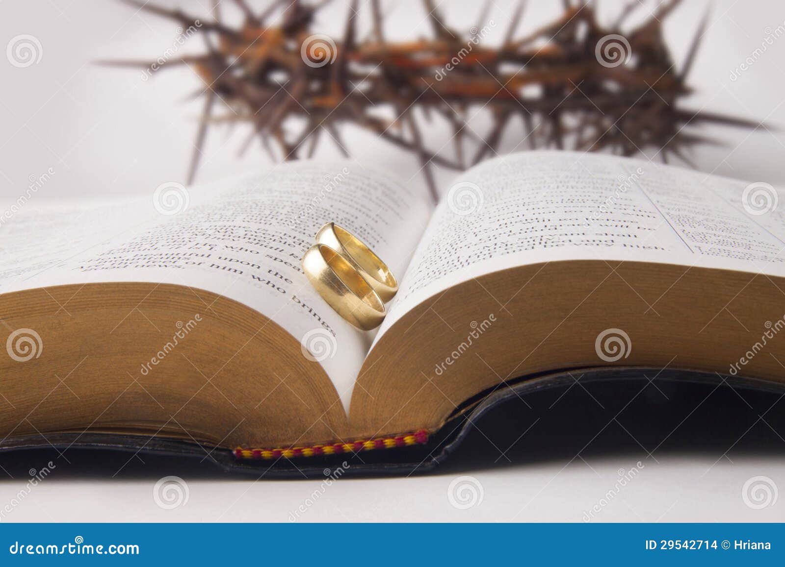 Marriage Rings on Holy Bible Stock Photo - Image of holybible, faith ...