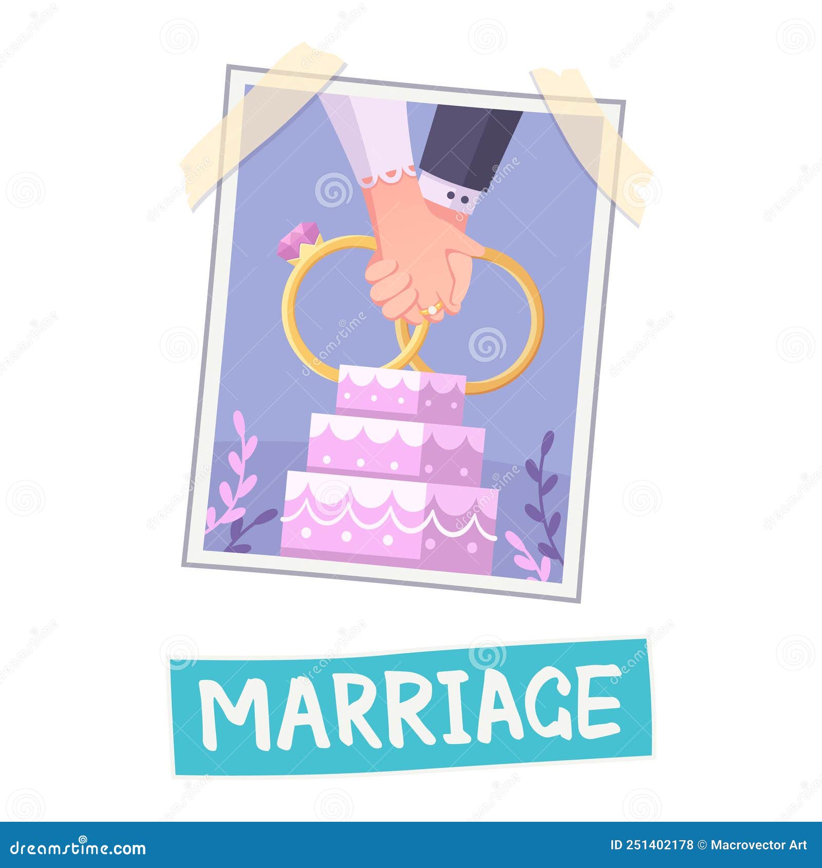 Marriage Vision Board Composition Stock Vector - Illustration of emblem ...