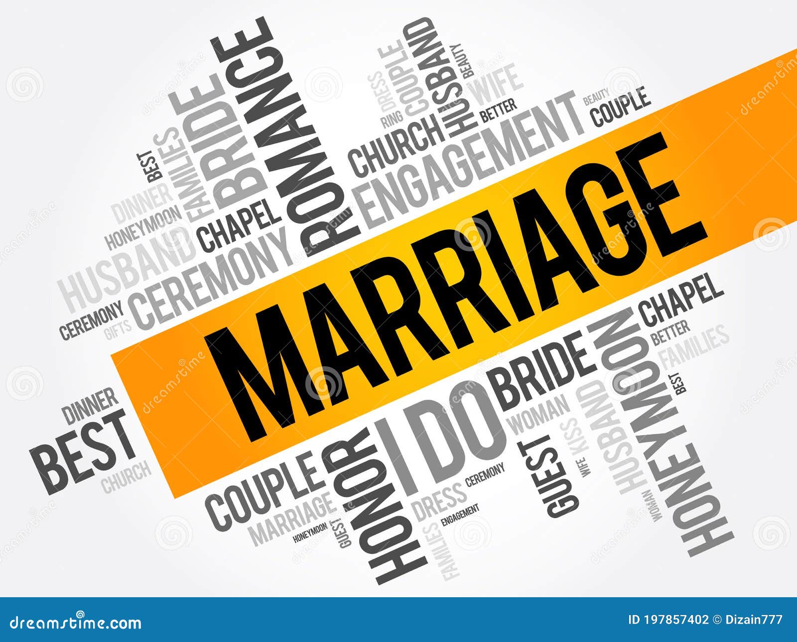 Marriage - Word Cloud Collage, Concept Background Stock Illustration ...