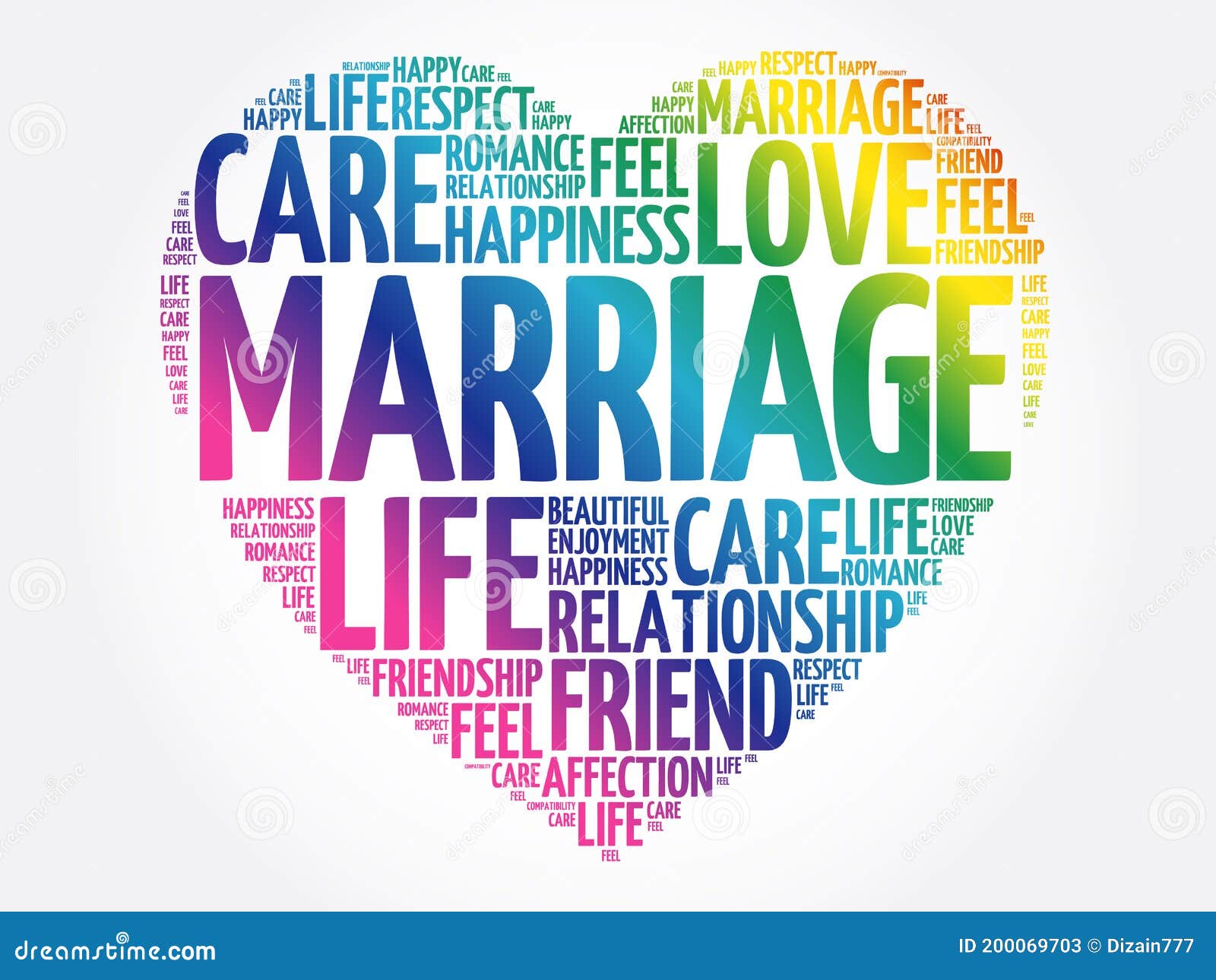 Marriage Word Cloud Collage Stock Illustration - Illustration of desire ...