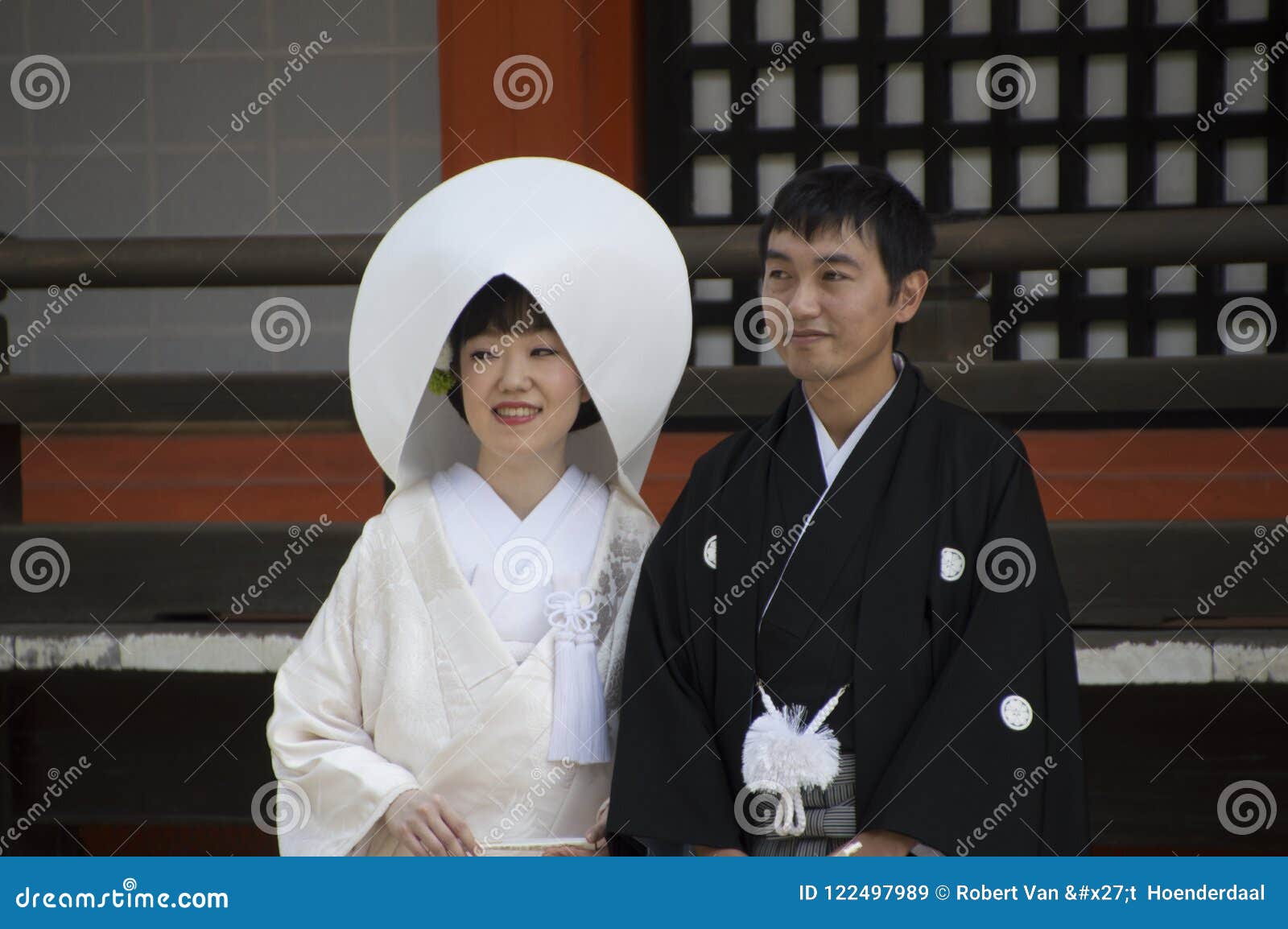 Japanese Couple Marriage At Yasaka Shrine Kyoto Japan Editorial Stock