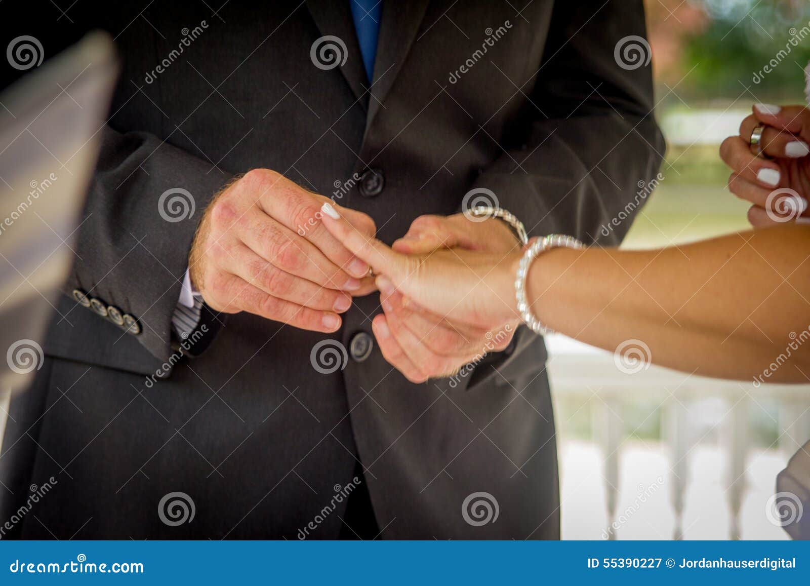 Married Couple Exchanging Wedding Rings Stock Image - Image of happy ...