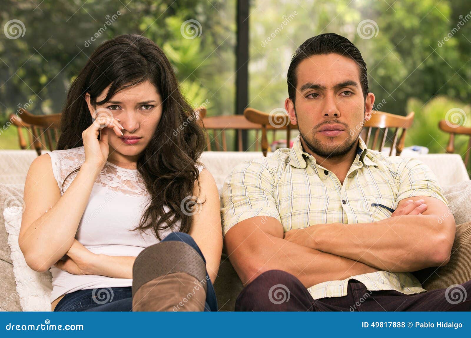Married Couple Fighting at Home Stock Photo - Image of anger, couch ...