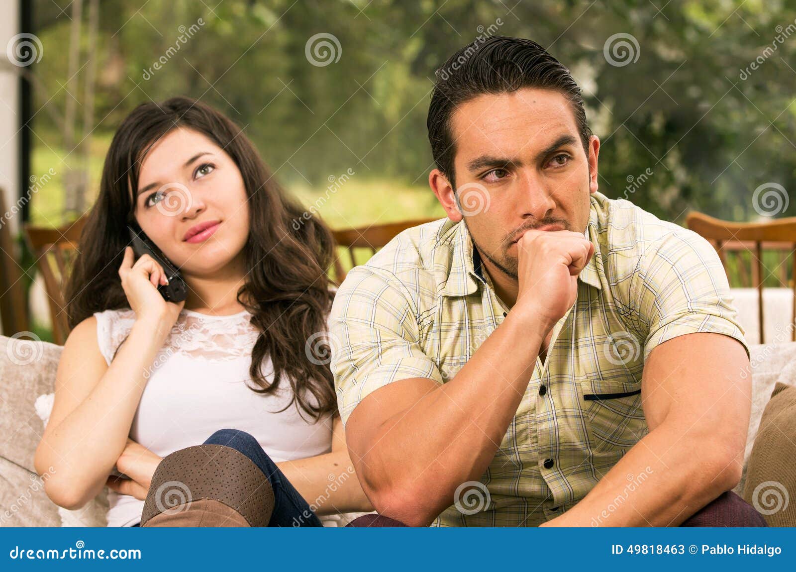 Married Couple Fighting at Home Stock Image - Image of people, conflict ...