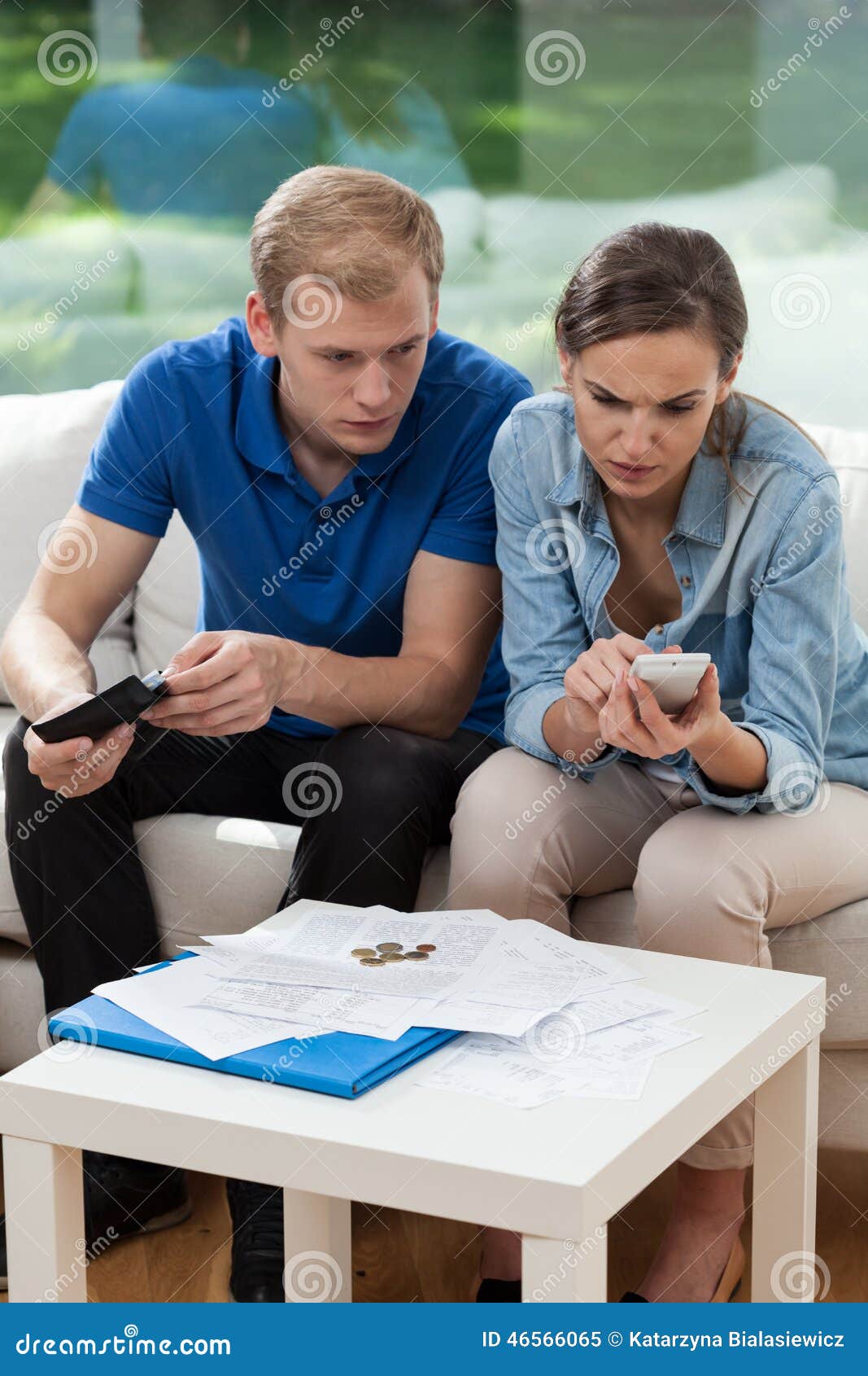 Married Couple with Financial Problems Stock Image - Image of husband ...