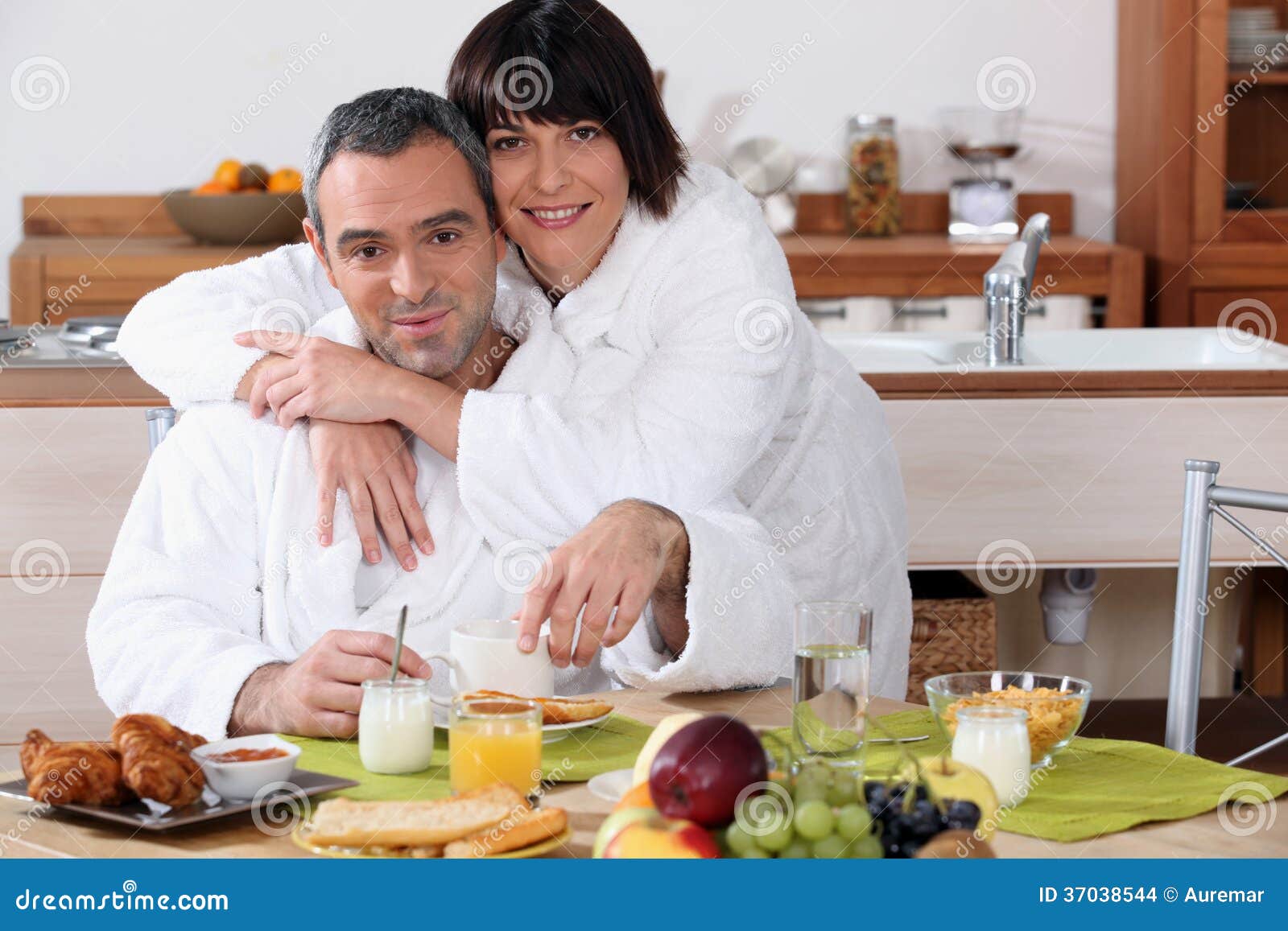 Married Couple Having Breakfast Stock Photo - Image of mature, 3540: ...