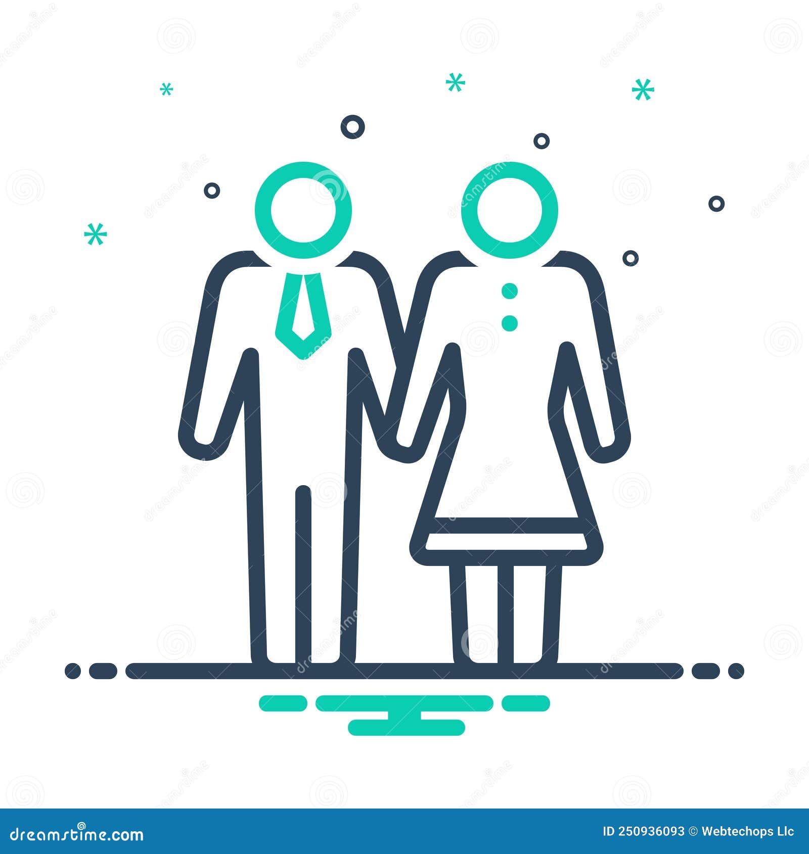 Mix Icon For Married, Husband And Spouse Cartoon Vector | CartoonDealer ...