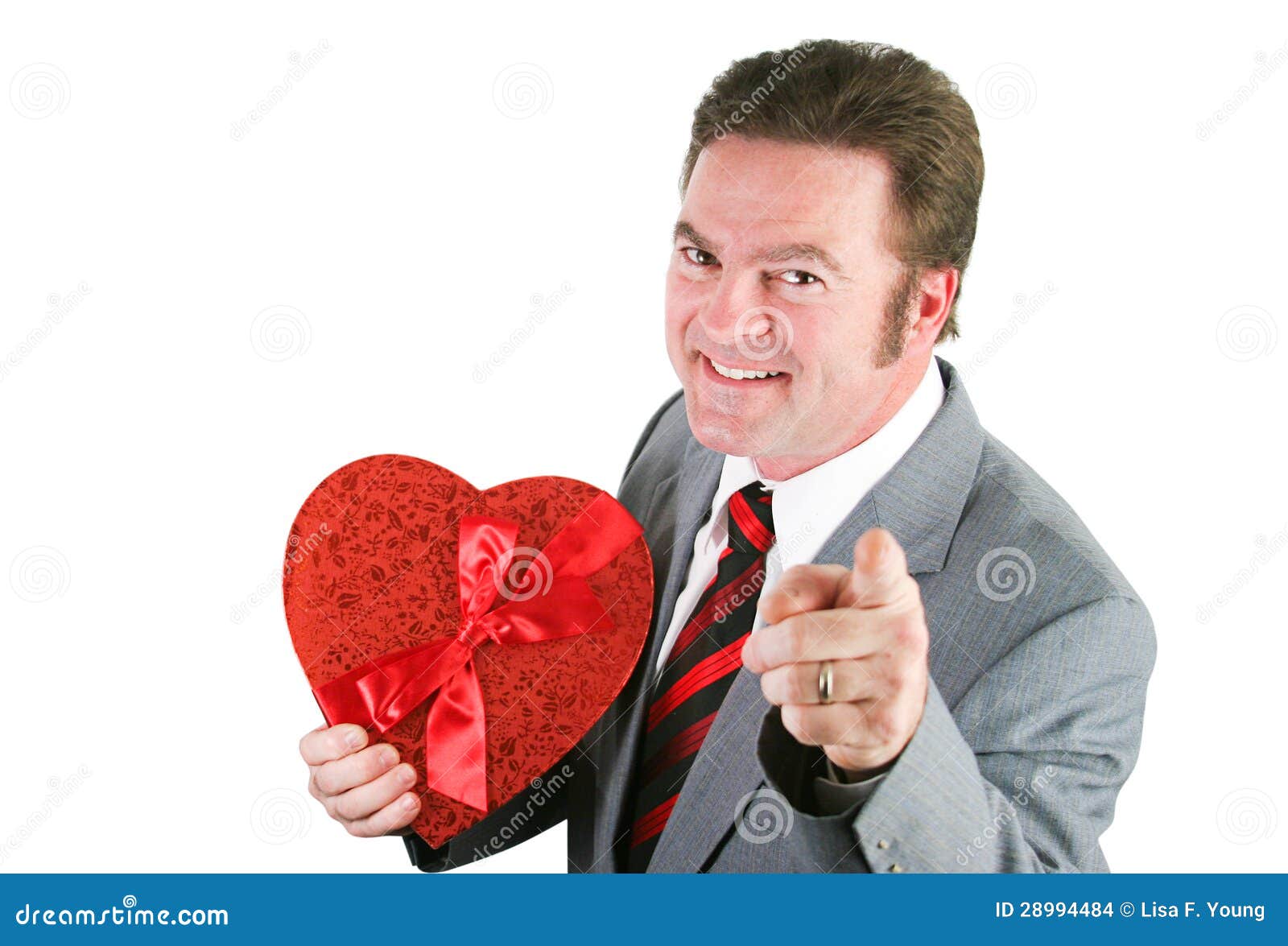 Married Man with a Valentine Heart Stock Photo - Image of person ...