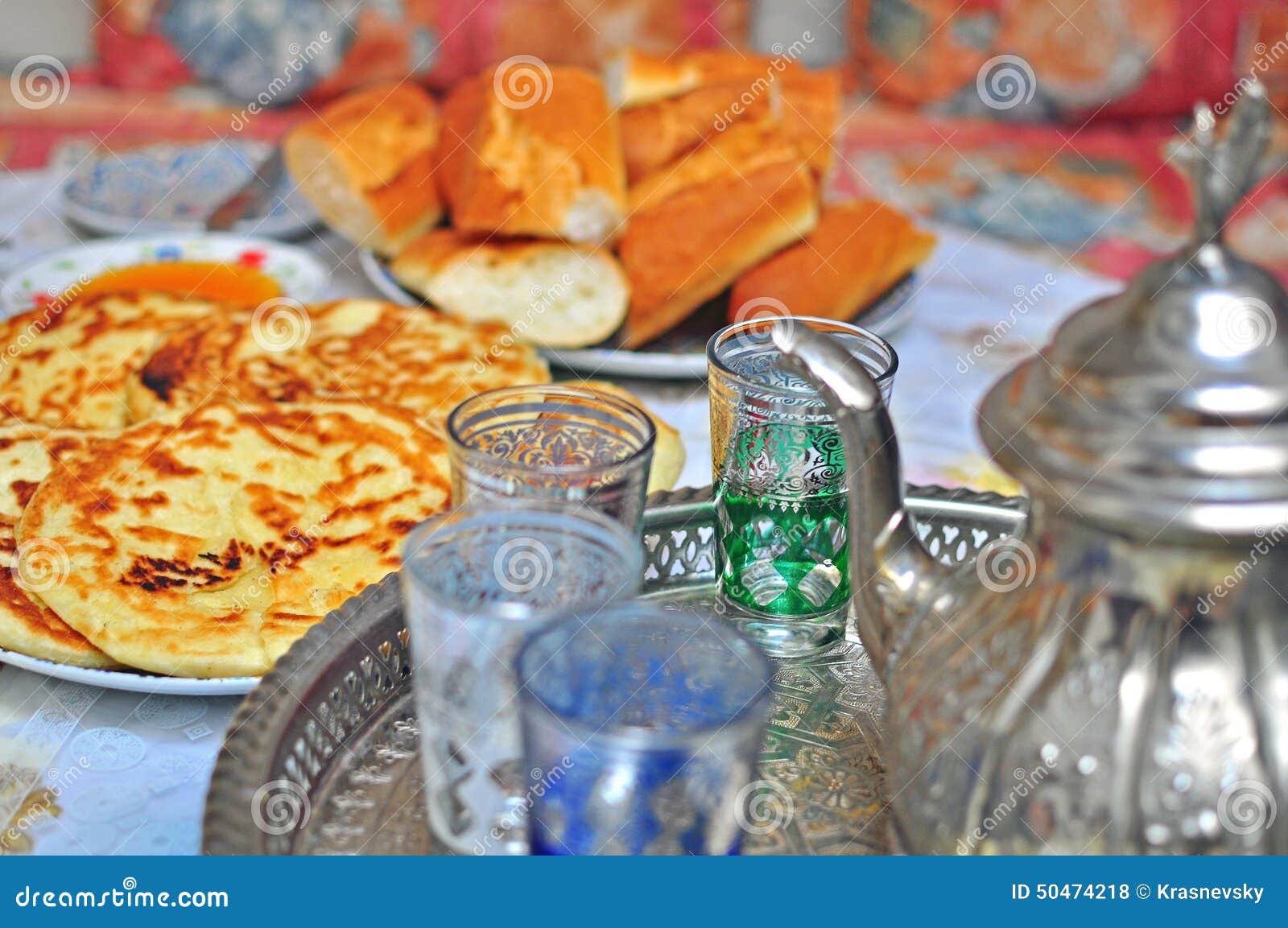 Marrocan breakfast stock photo. Image of lifestyle, dinner - 50474218